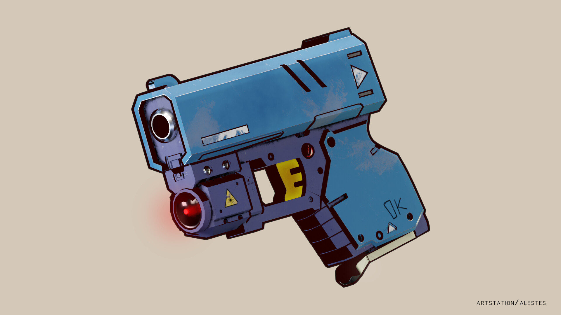 Ozan Temelli - Compact Personal Defense Gun 3D Model