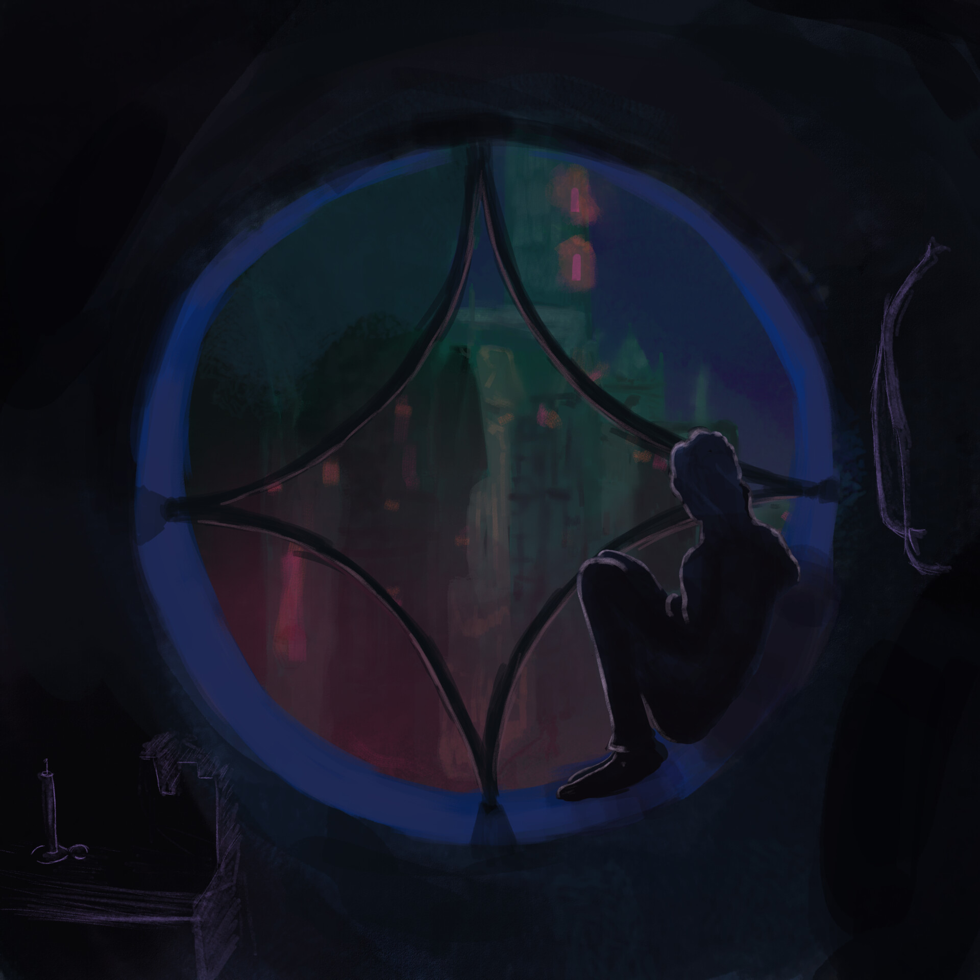 ArtStation - Illustration for "Sleepless Night"