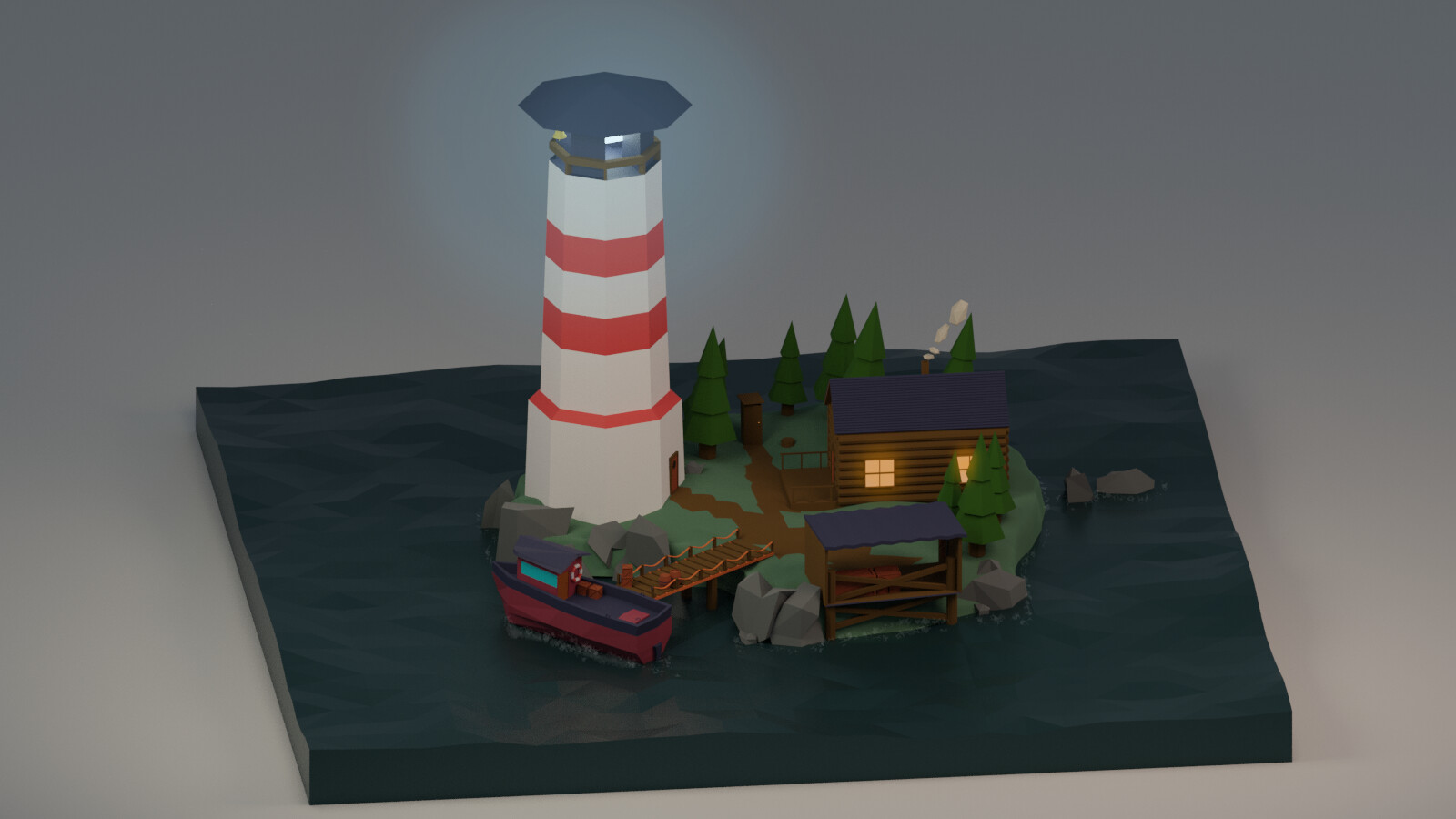 ArtStation - LOWPOLY lighthouse