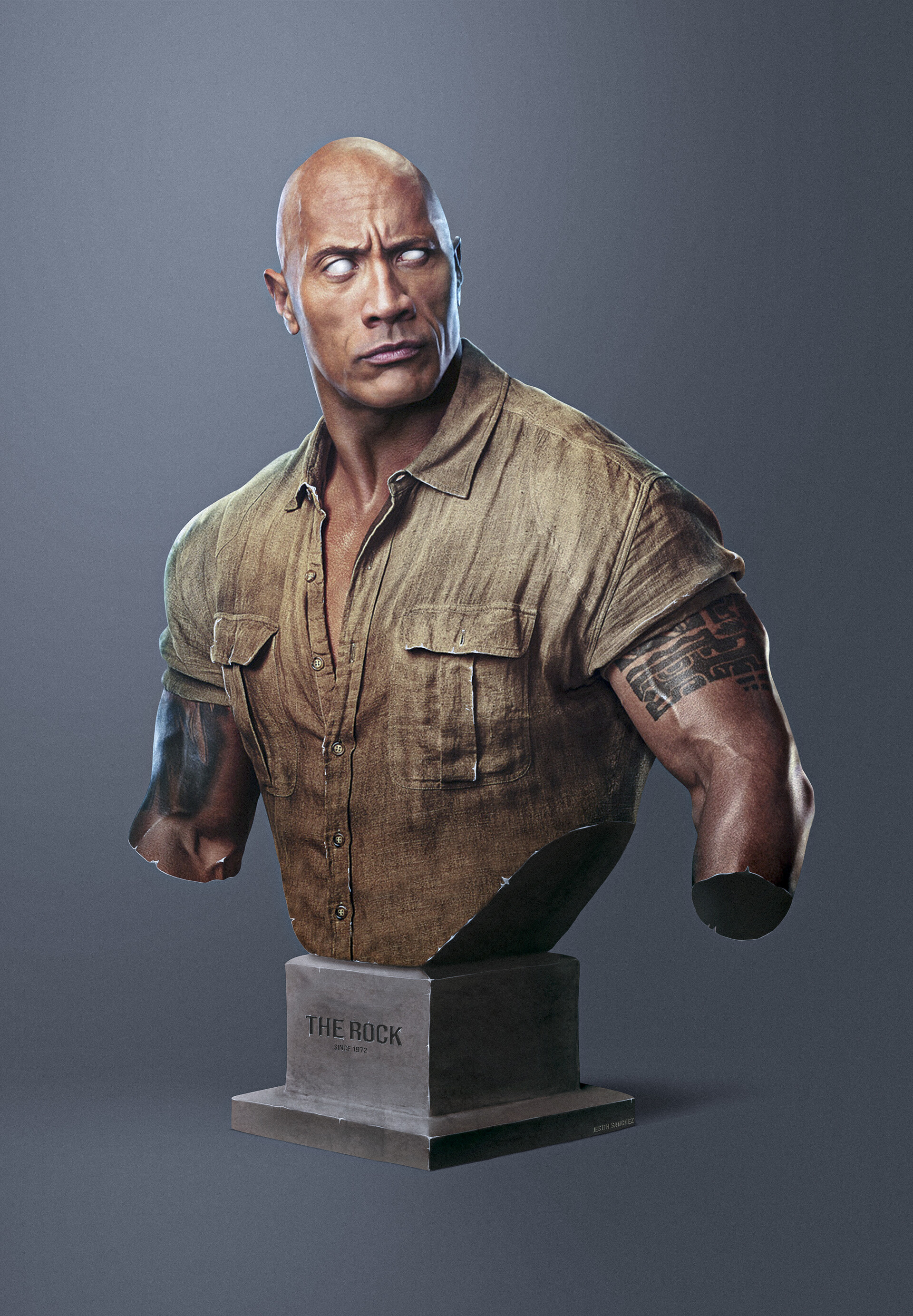 ArtStation - The rock bust