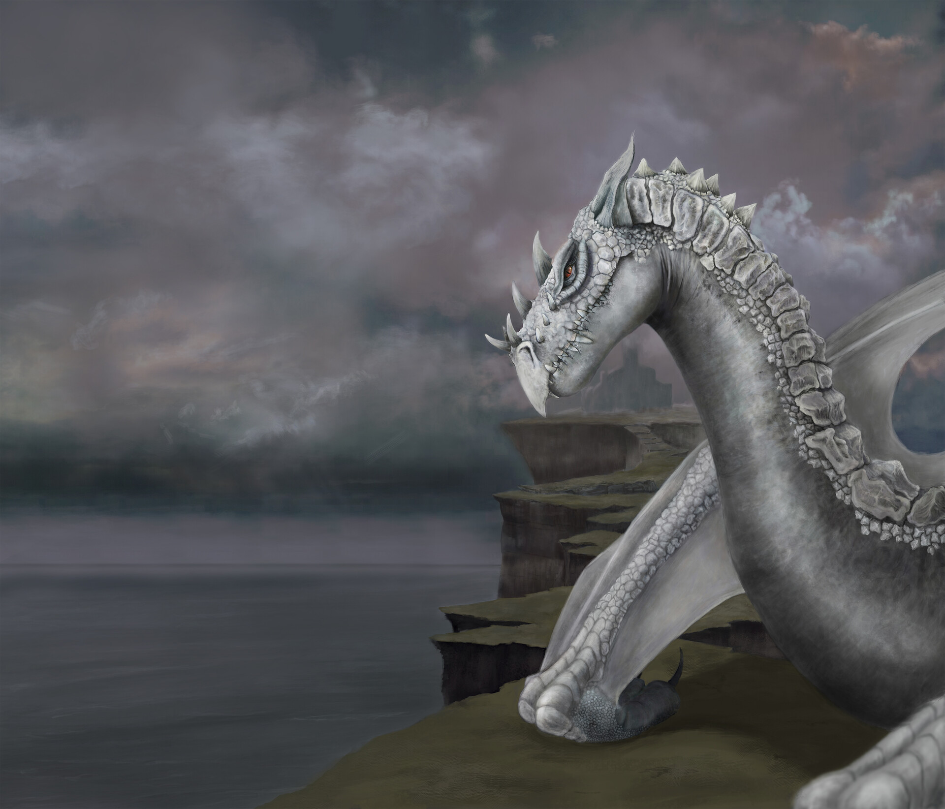 ArtStation - white dragon