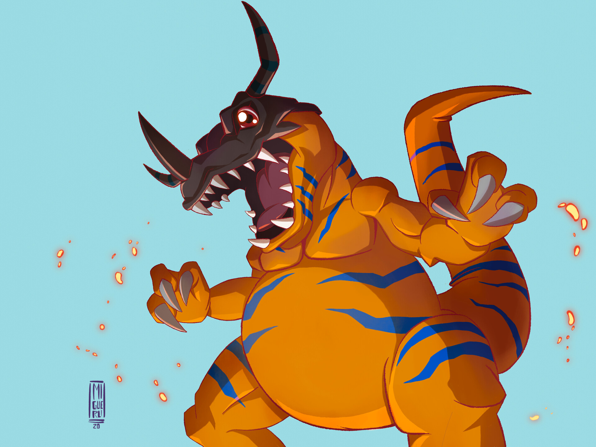MIGUERU ART - Fan art!! Greymon