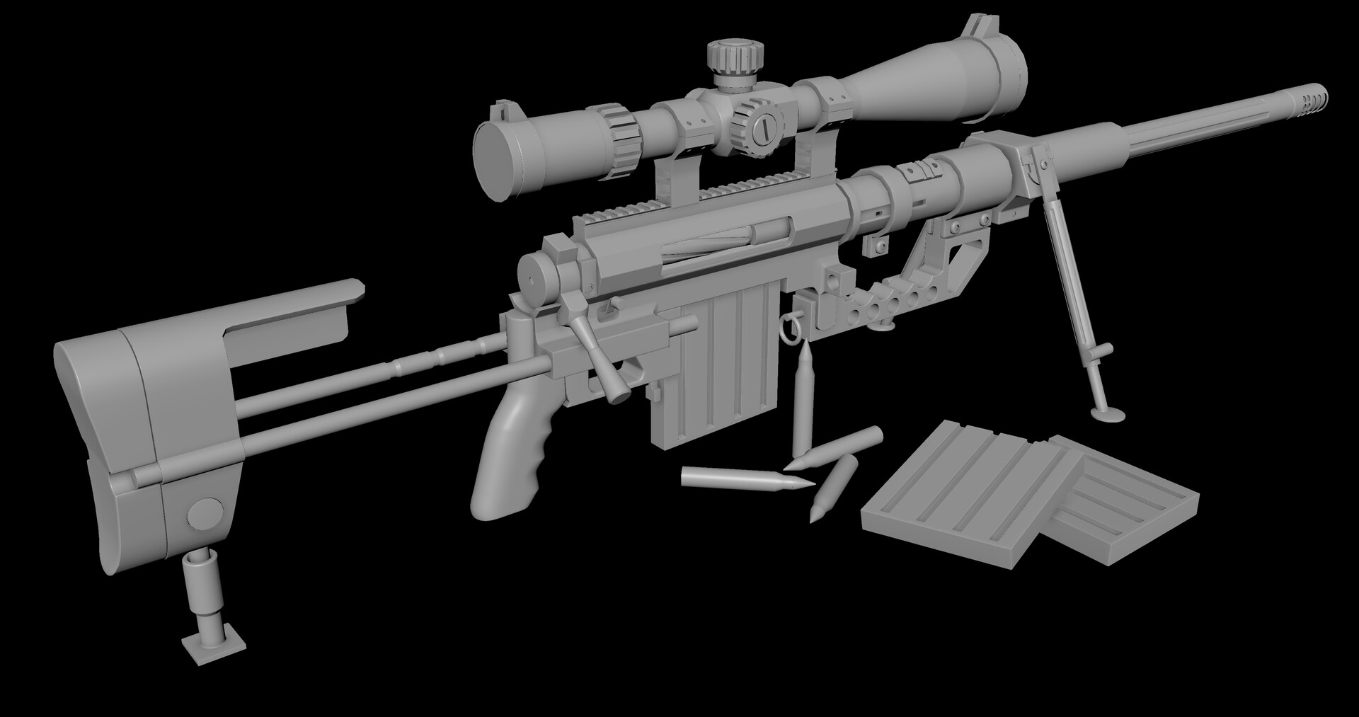 ArtStation - M200_intervention_sniper_rifle