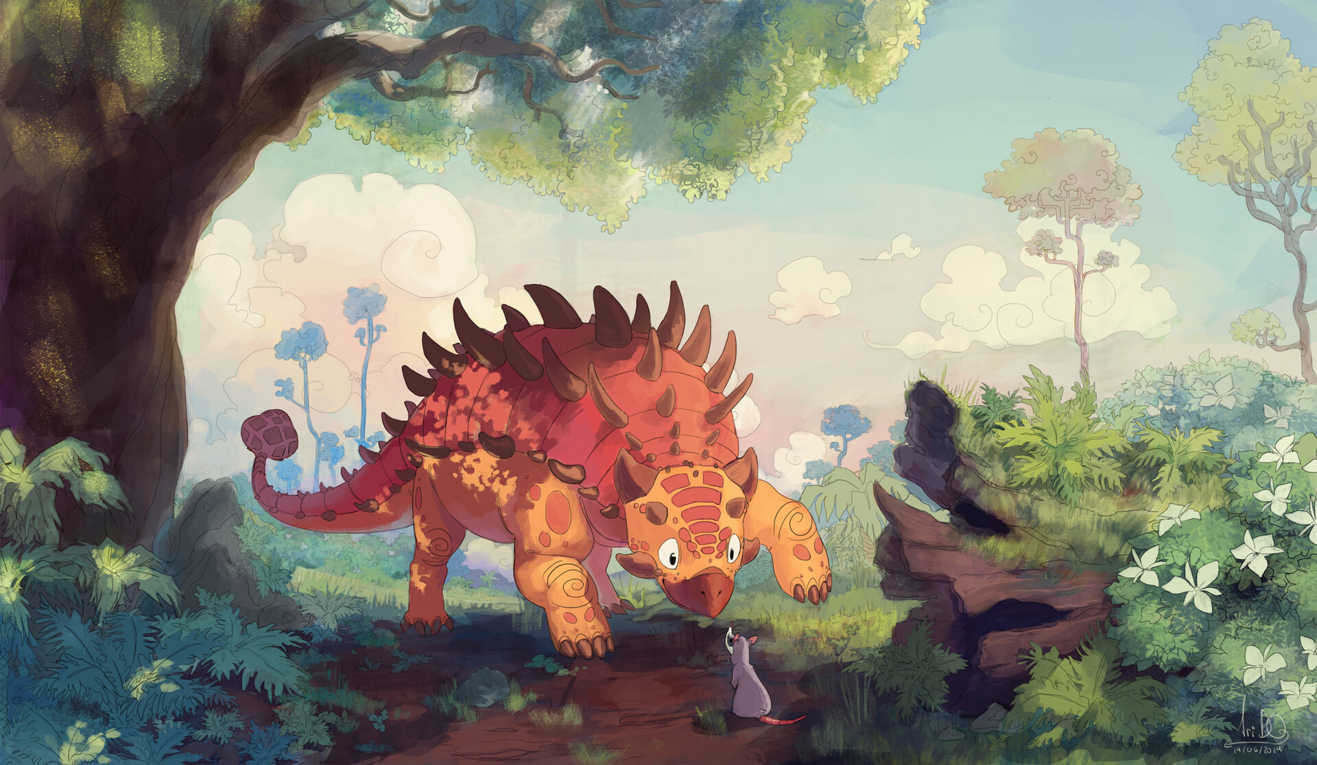 ArtStation - Made last year, Comission: Ankylosaurus!