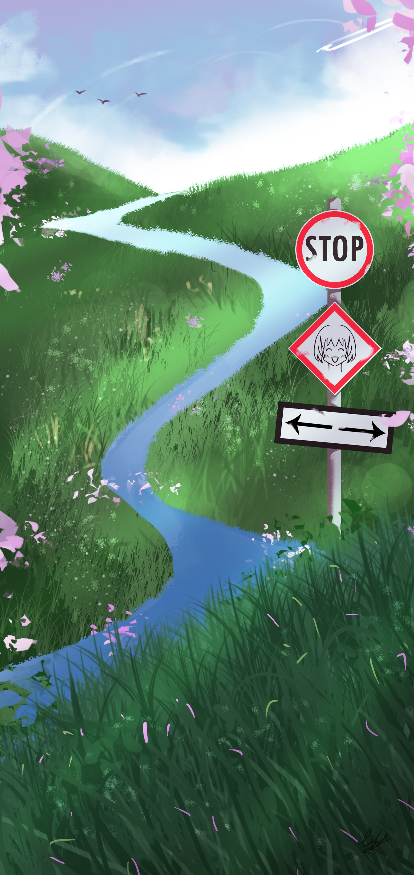 ArtStation - Anime Street Sign