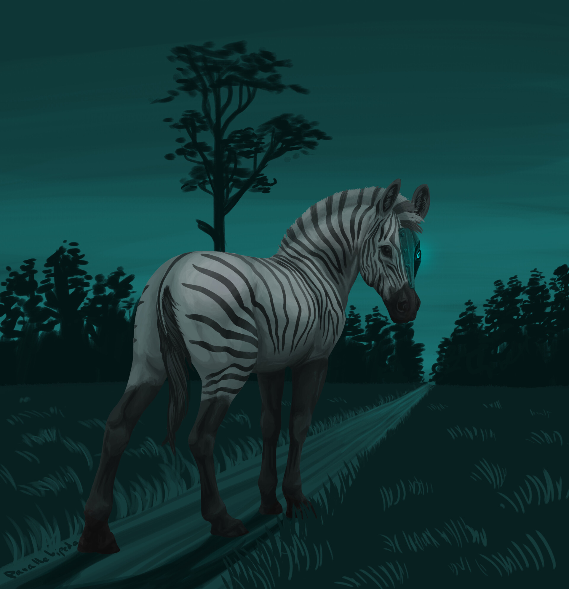 ArtStation - [Creature design] Zèbre cyborg