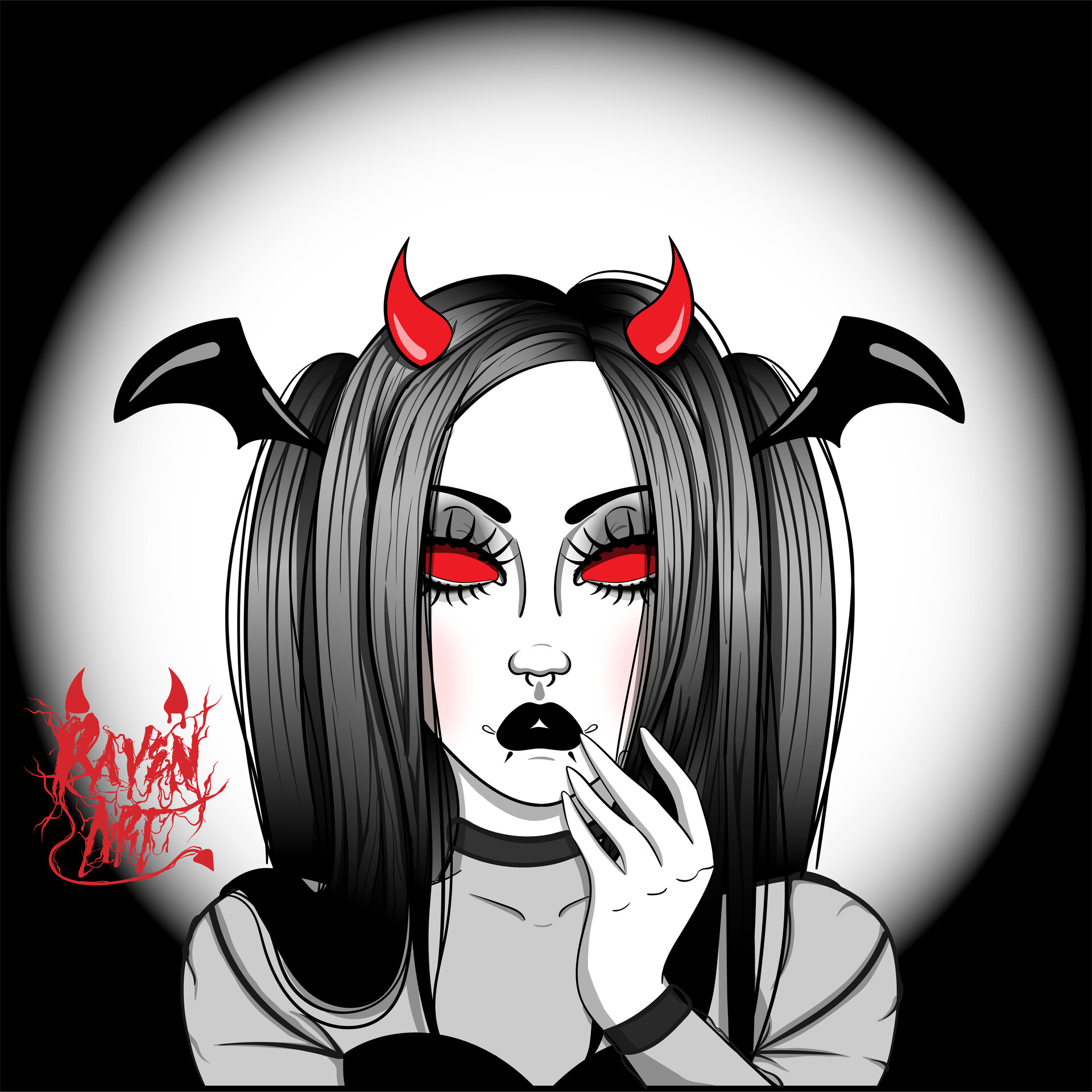 ArtStation - Demon girl portrait