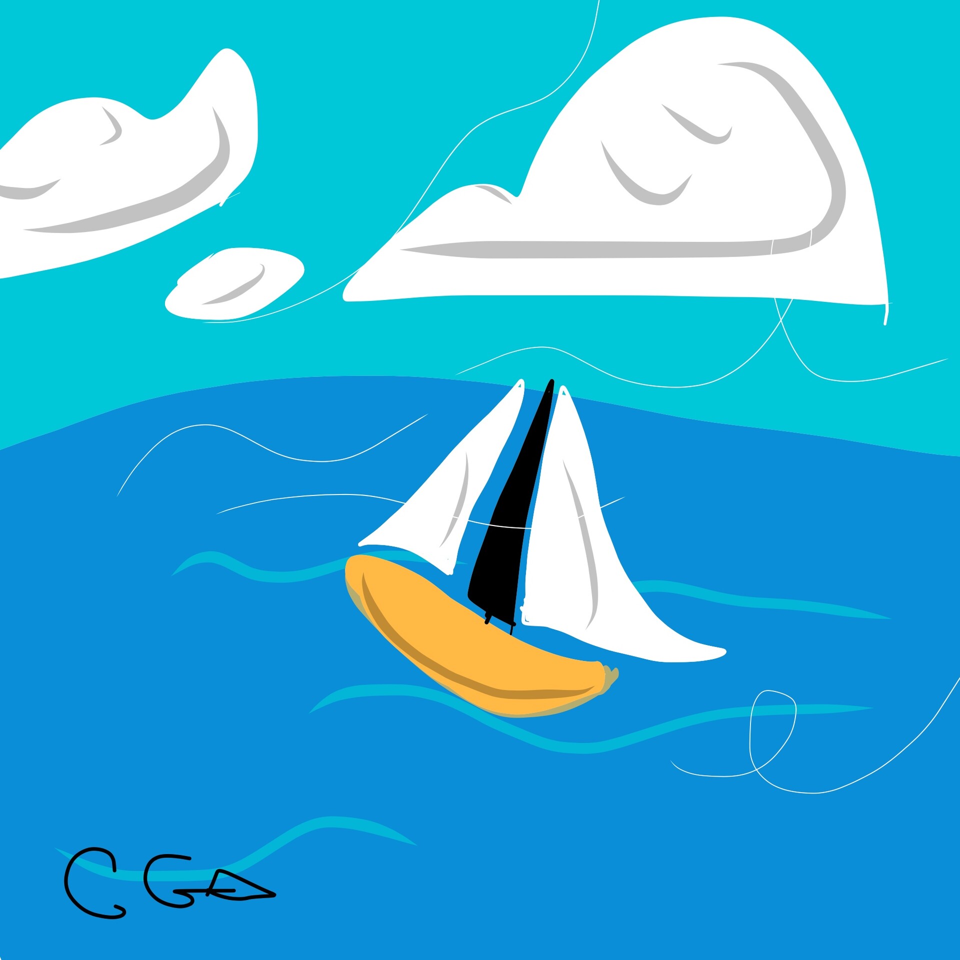 ArtStation - Easy boat / discovering vectorial draw