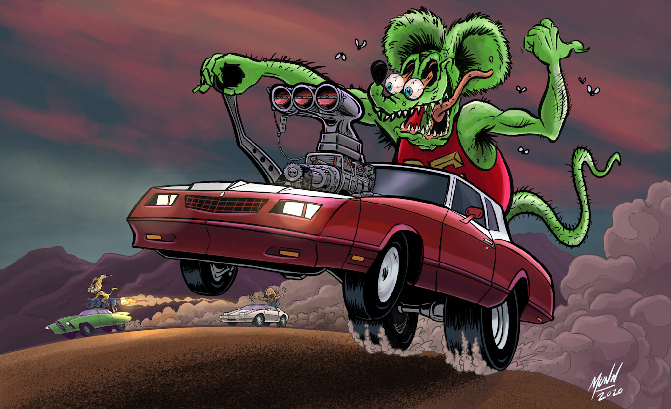 how to draw rat fink cars