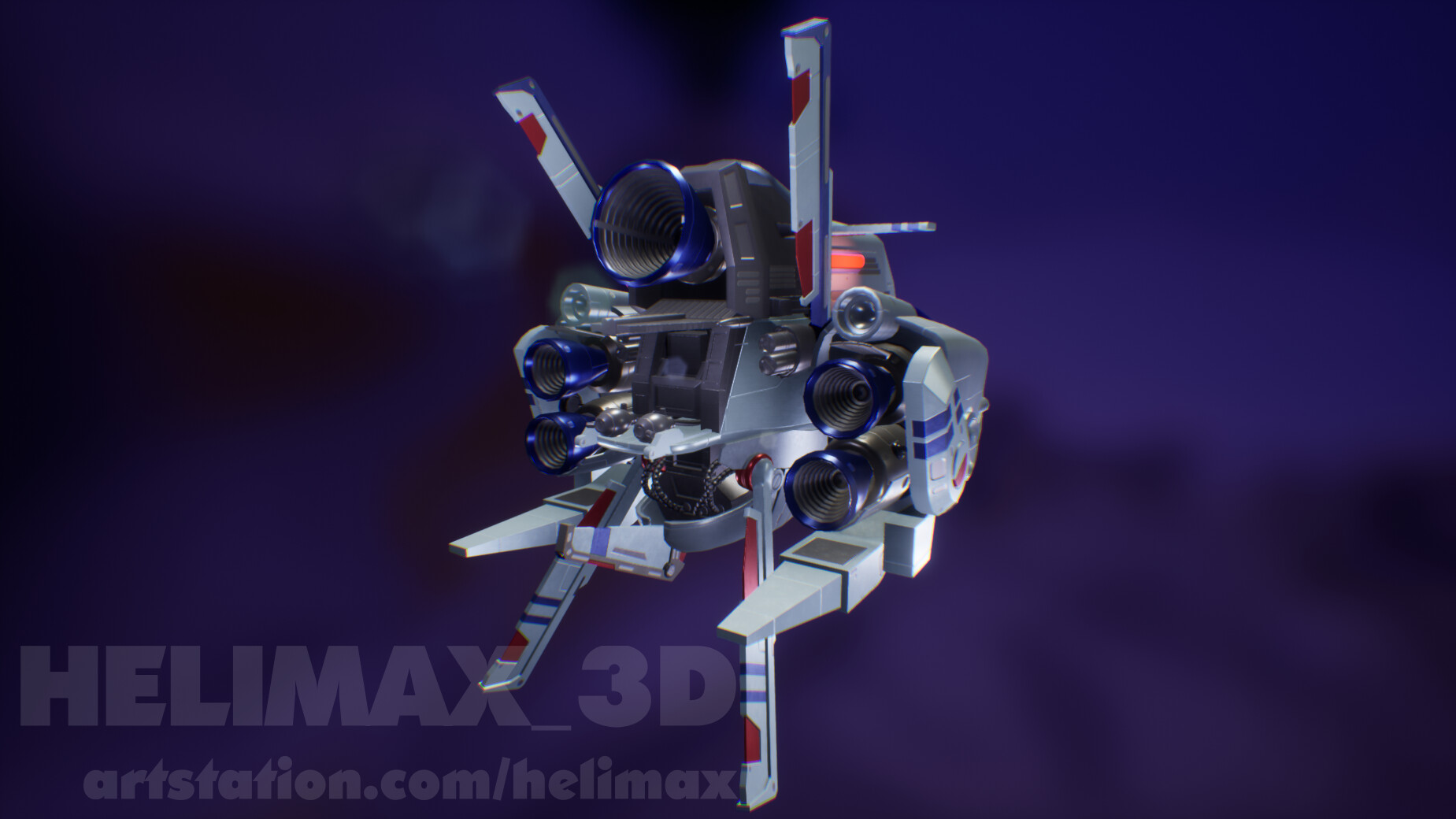HeliMax 3D - [R-Type Fan Art] R9-A Arrowhead