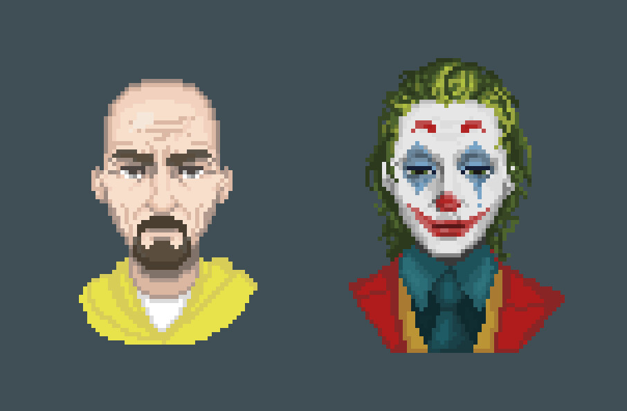 ArtStation - Pixel Art Joker and Heisenberg