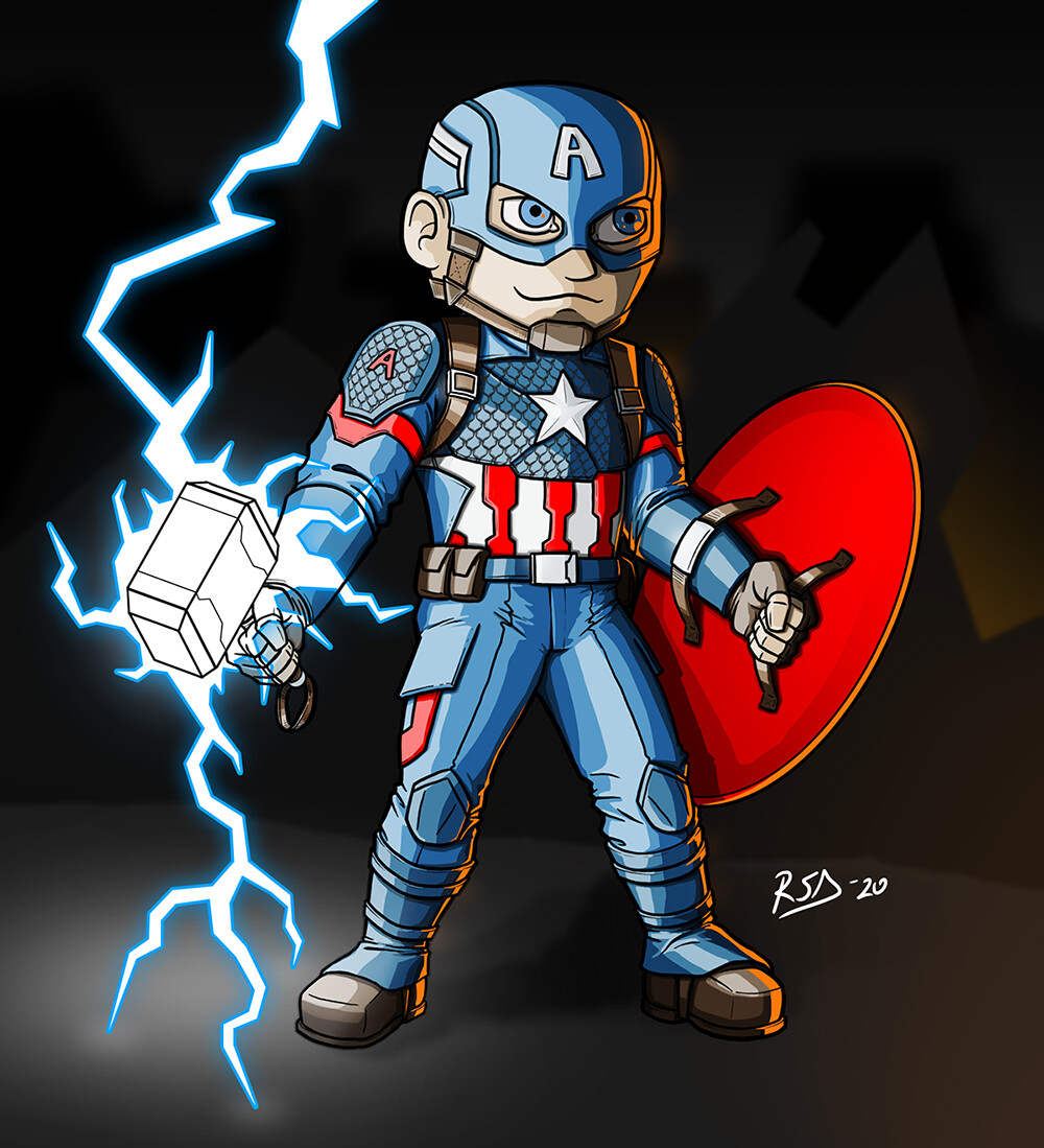 how to draw chibi captain marvel