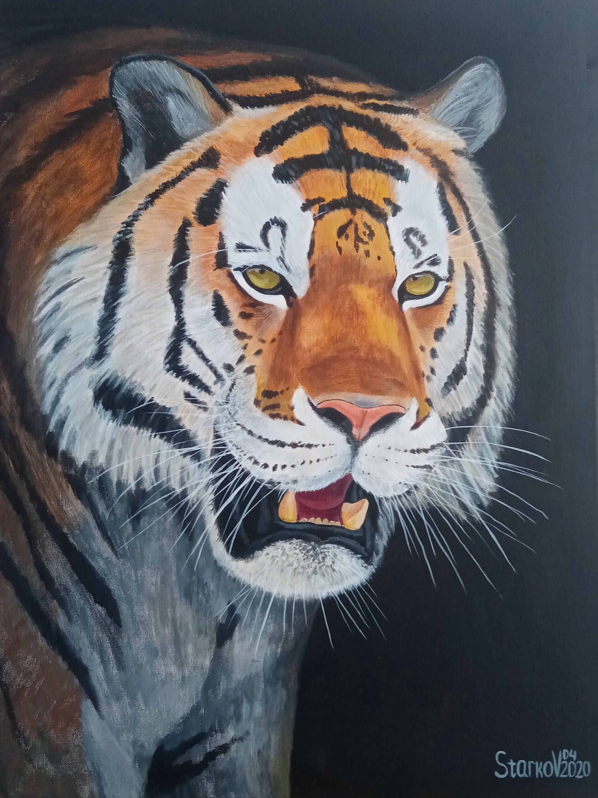 ArtStation - "Tiger", acrylic, canvas, 80x60 cm