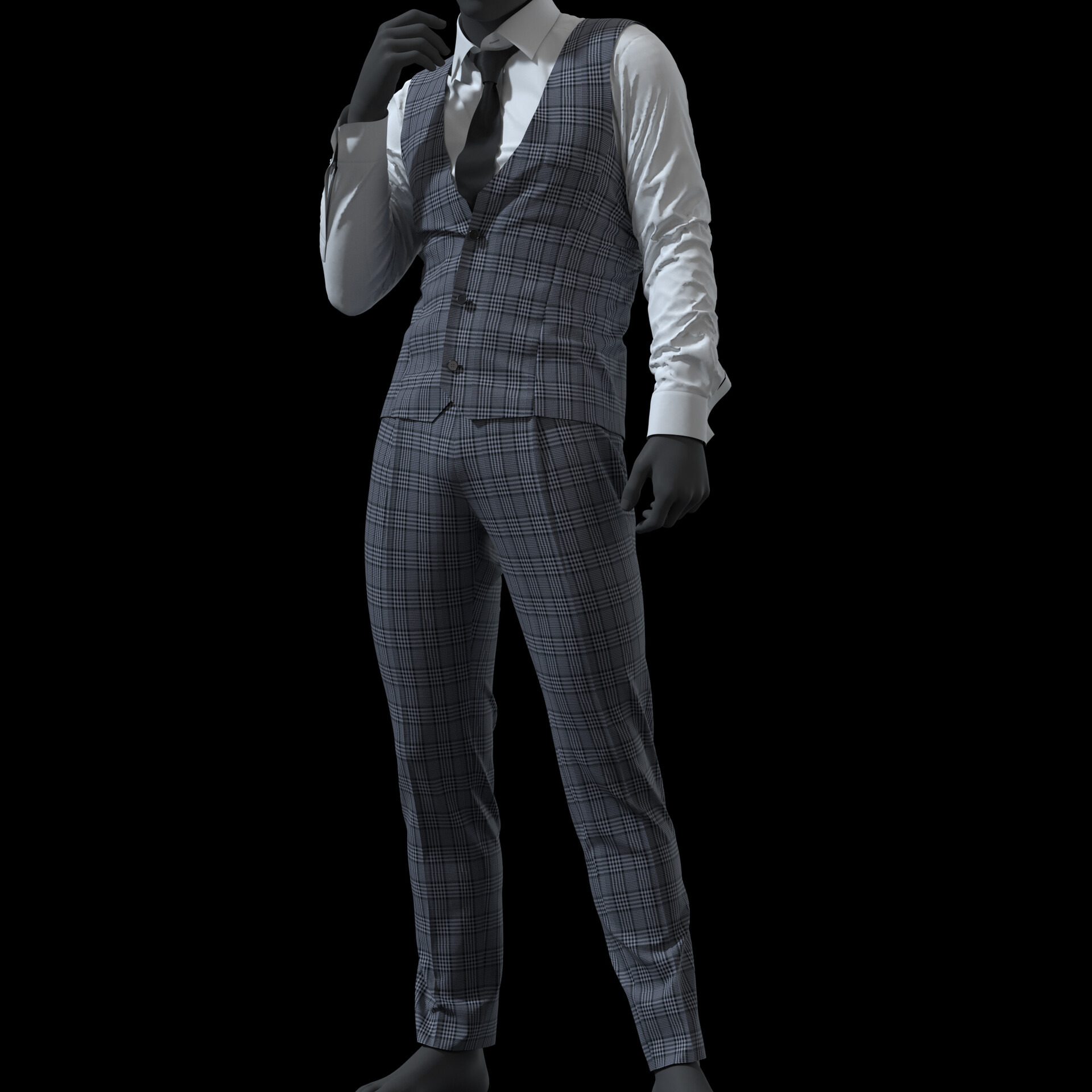 ArtStation - Mens - Check Suit Set