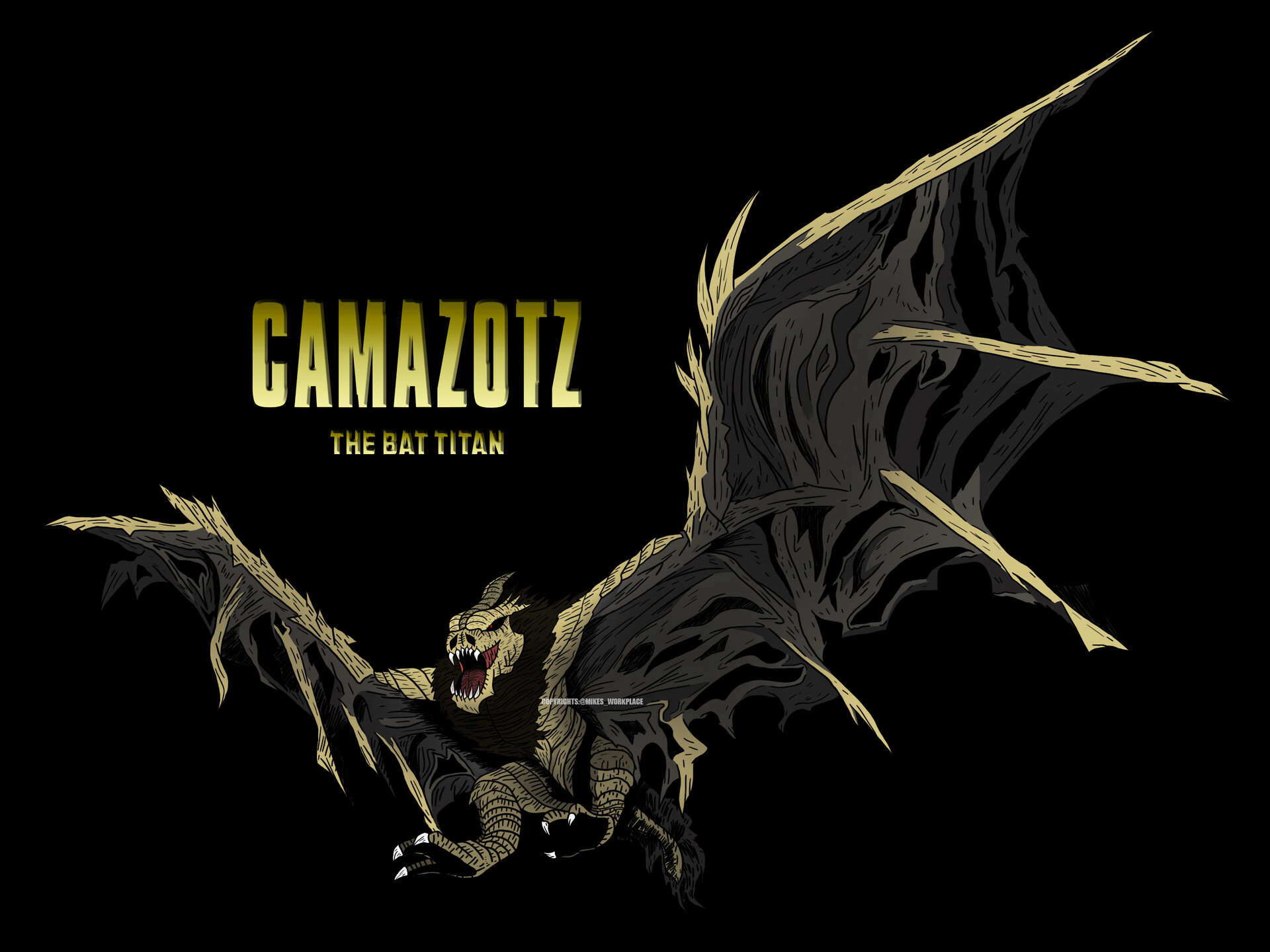 mikes_ workplace - Camazotz - The Bat Titan - ReColored