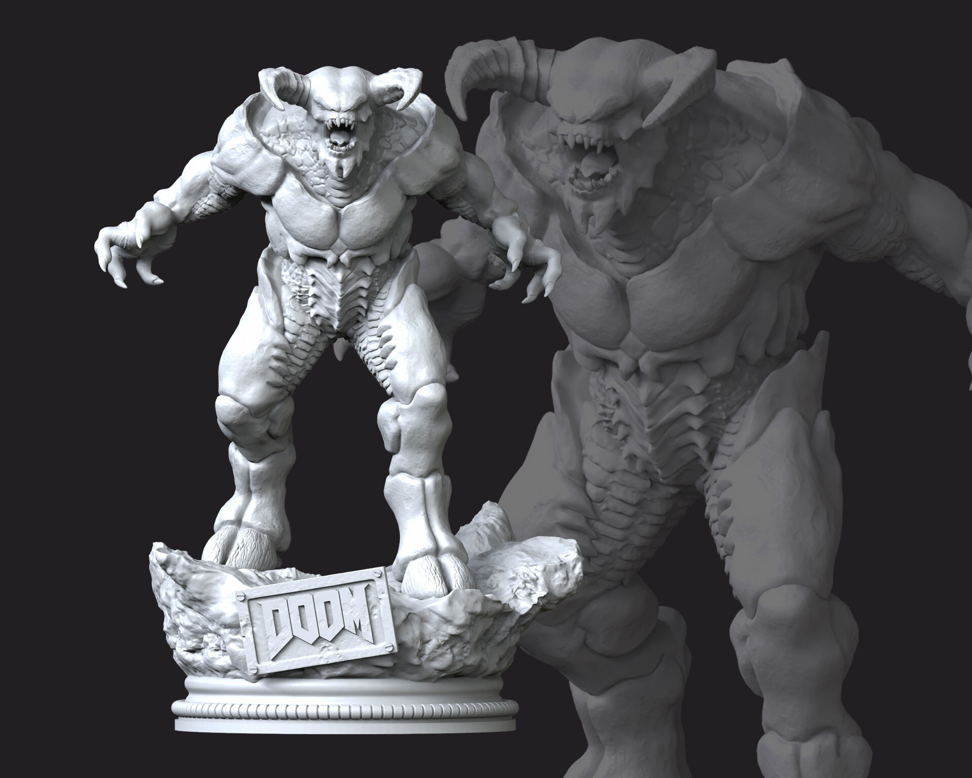 ArtStation - Doom 2016 Baron of Hell STL for 3d printing