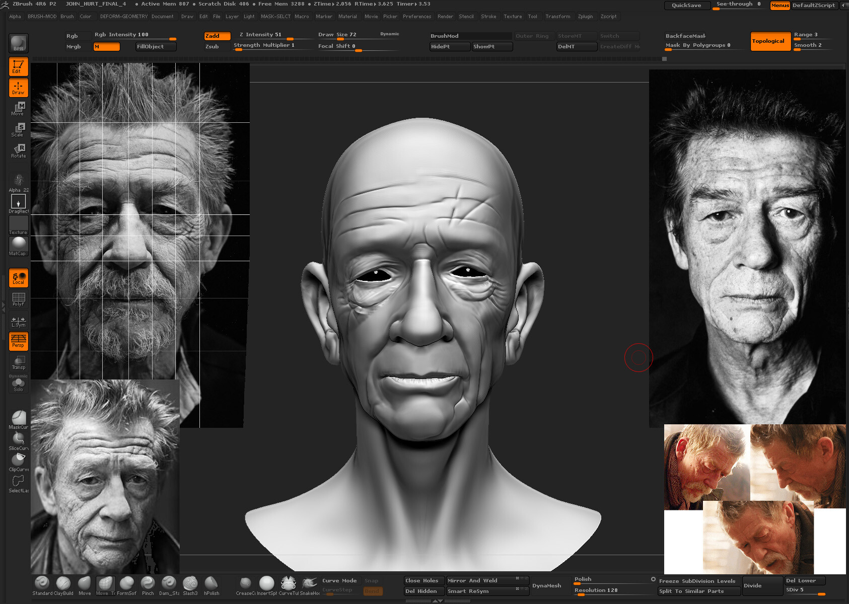 Hans Geyskens - John Hurt portrait (2017)