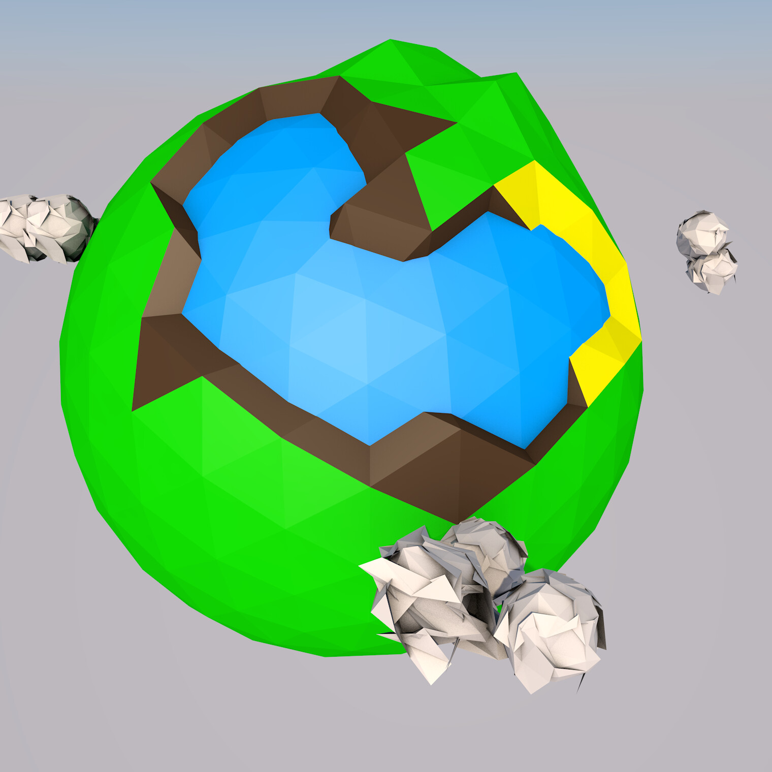 ArtStation - Low poly Earth