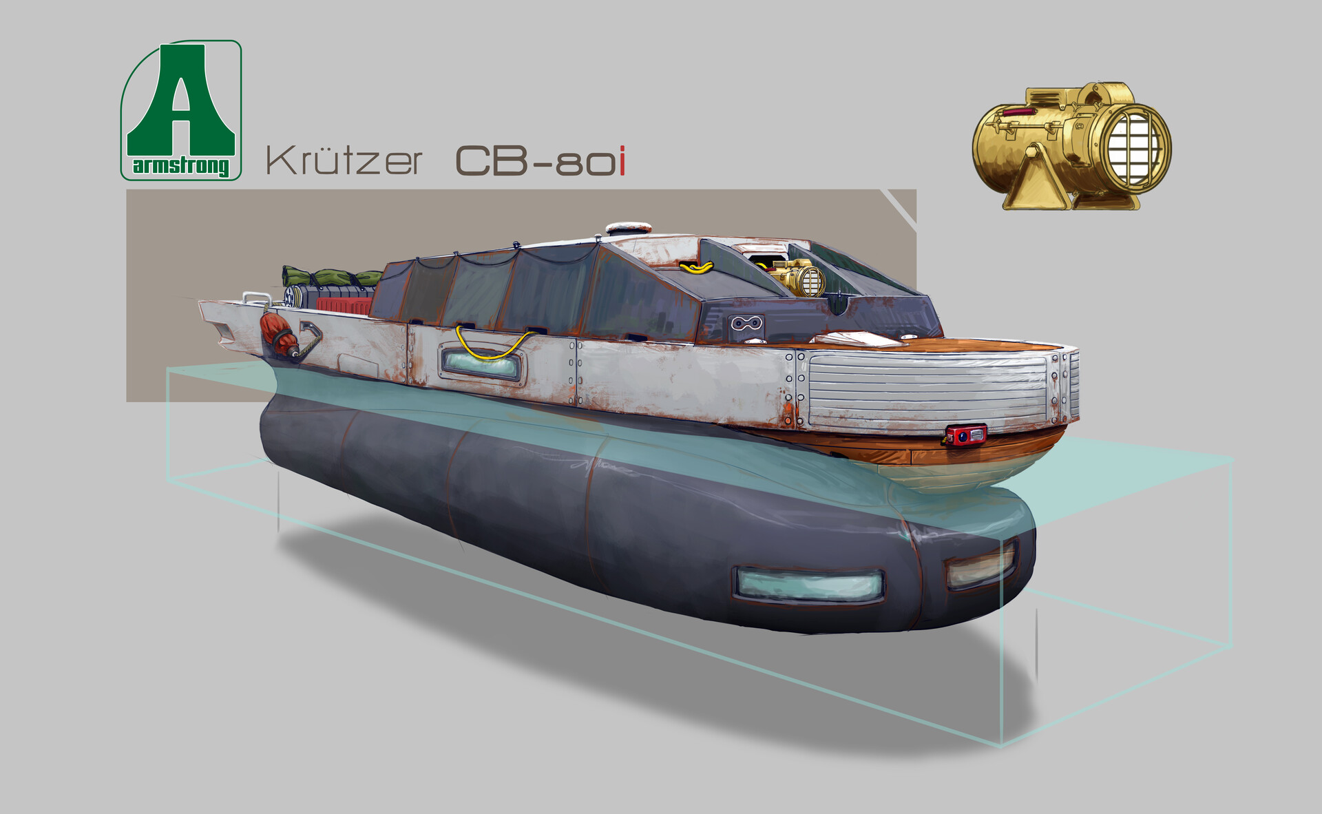 ArtStation - Canal Barge Design