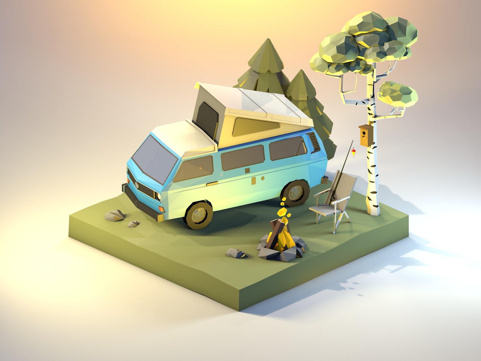 ArtStation - The Caravan Low Poly