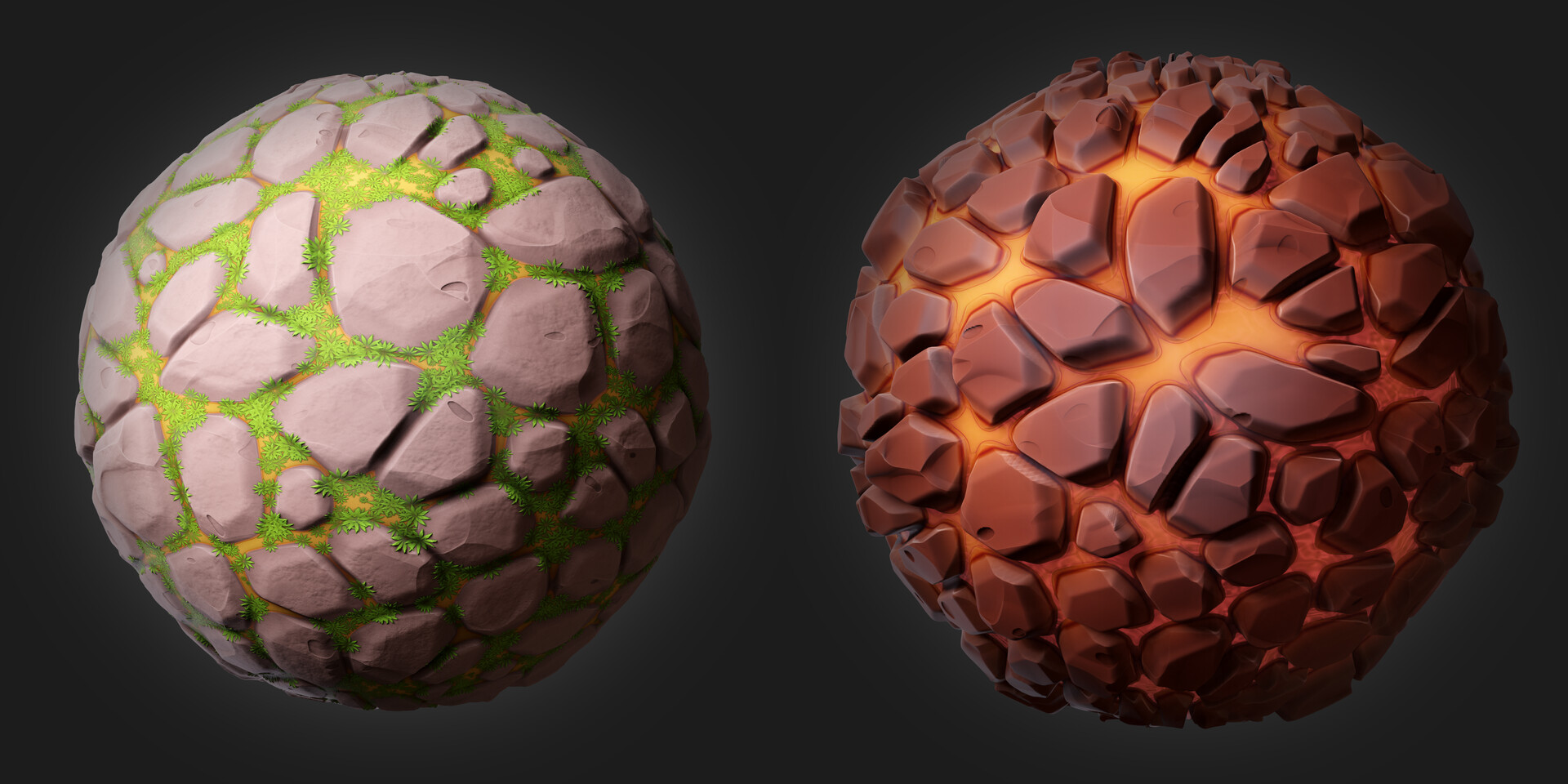 ArtStation - Stylized Rock Floor Material