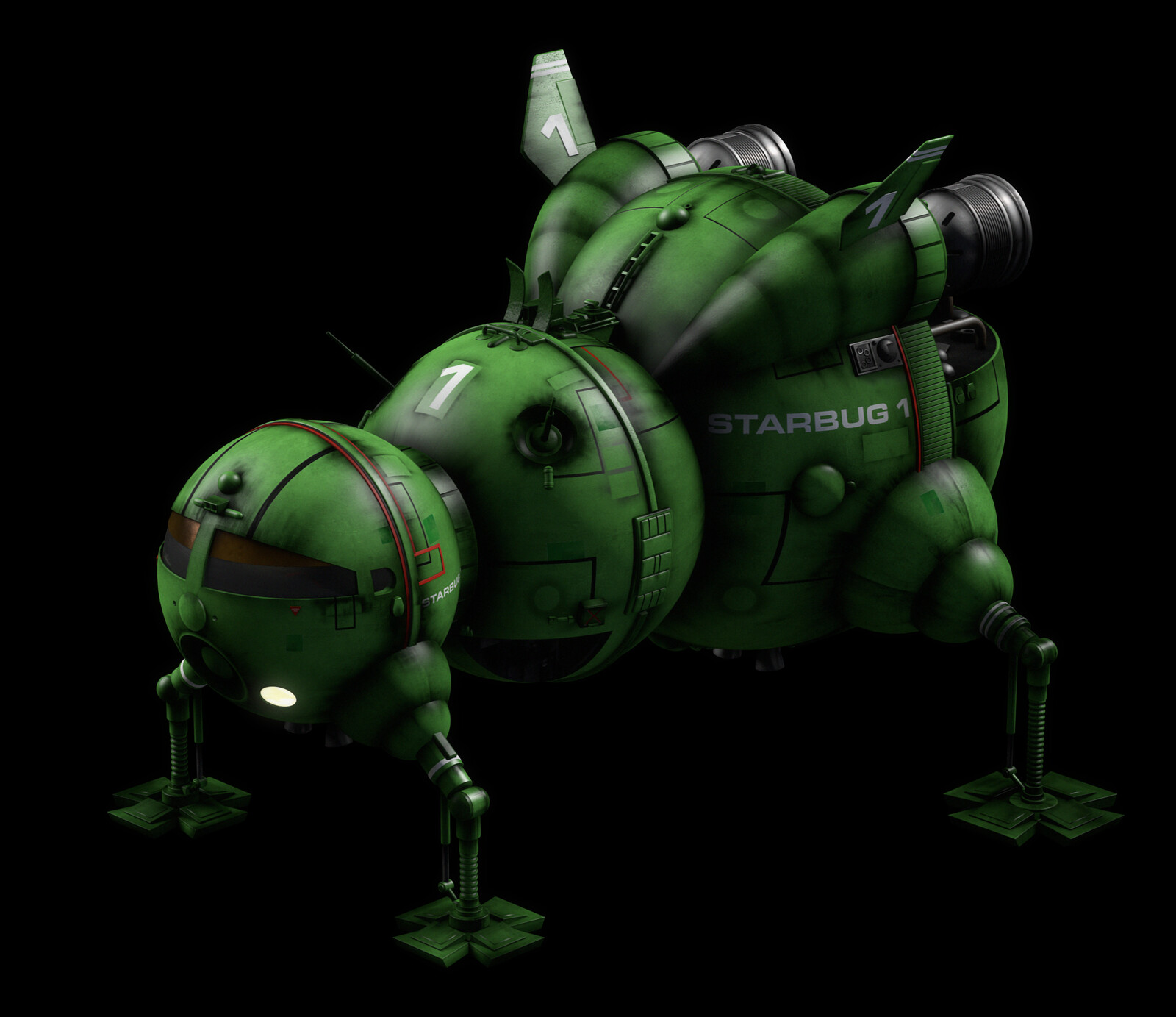Paul Muller - Starbug: 3D model of Red Dwarf shuttlecraft