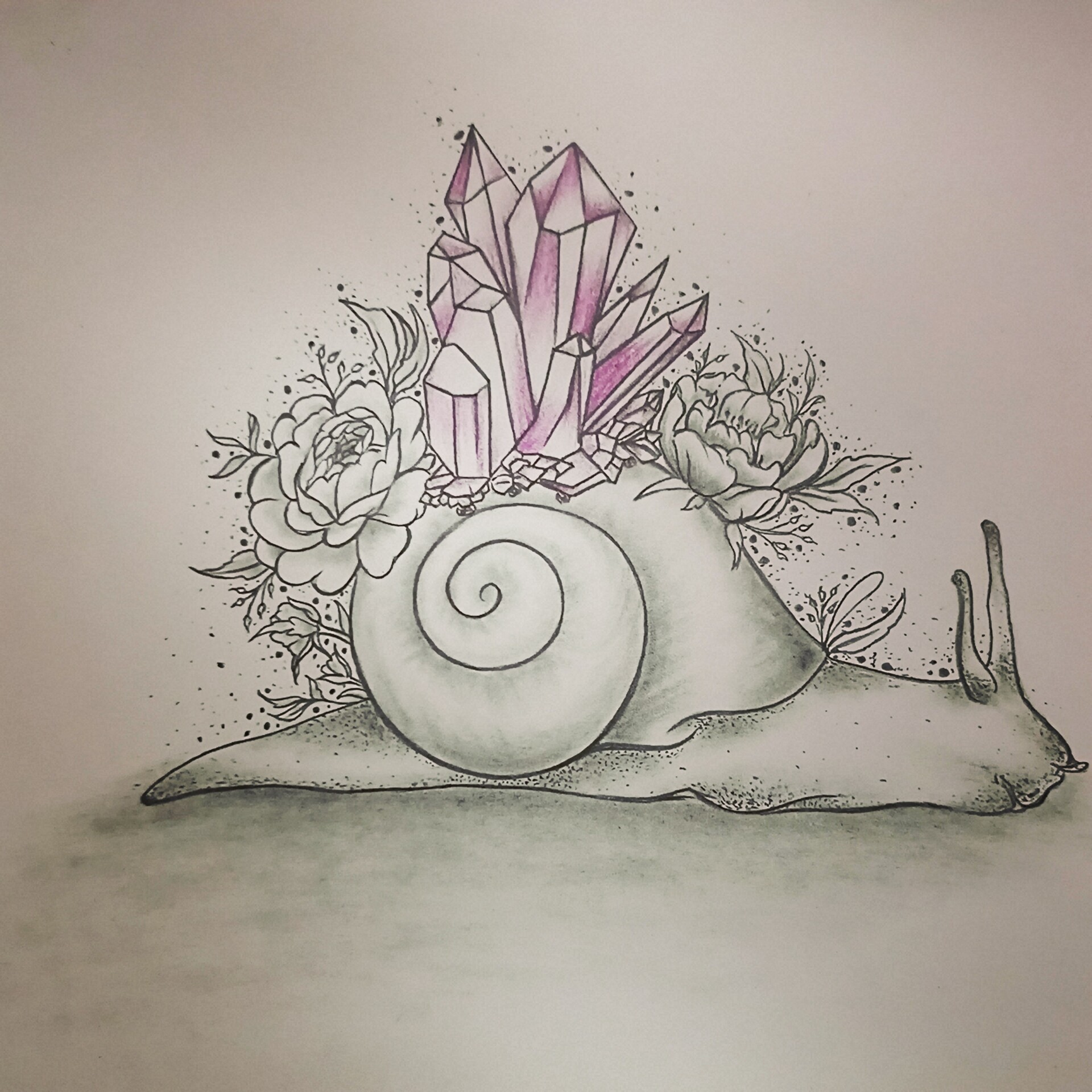 ArtStation - Snail carrying Crystals