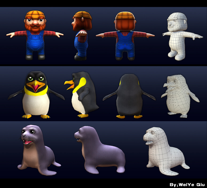 William Qiu - Arcade game characters 2014