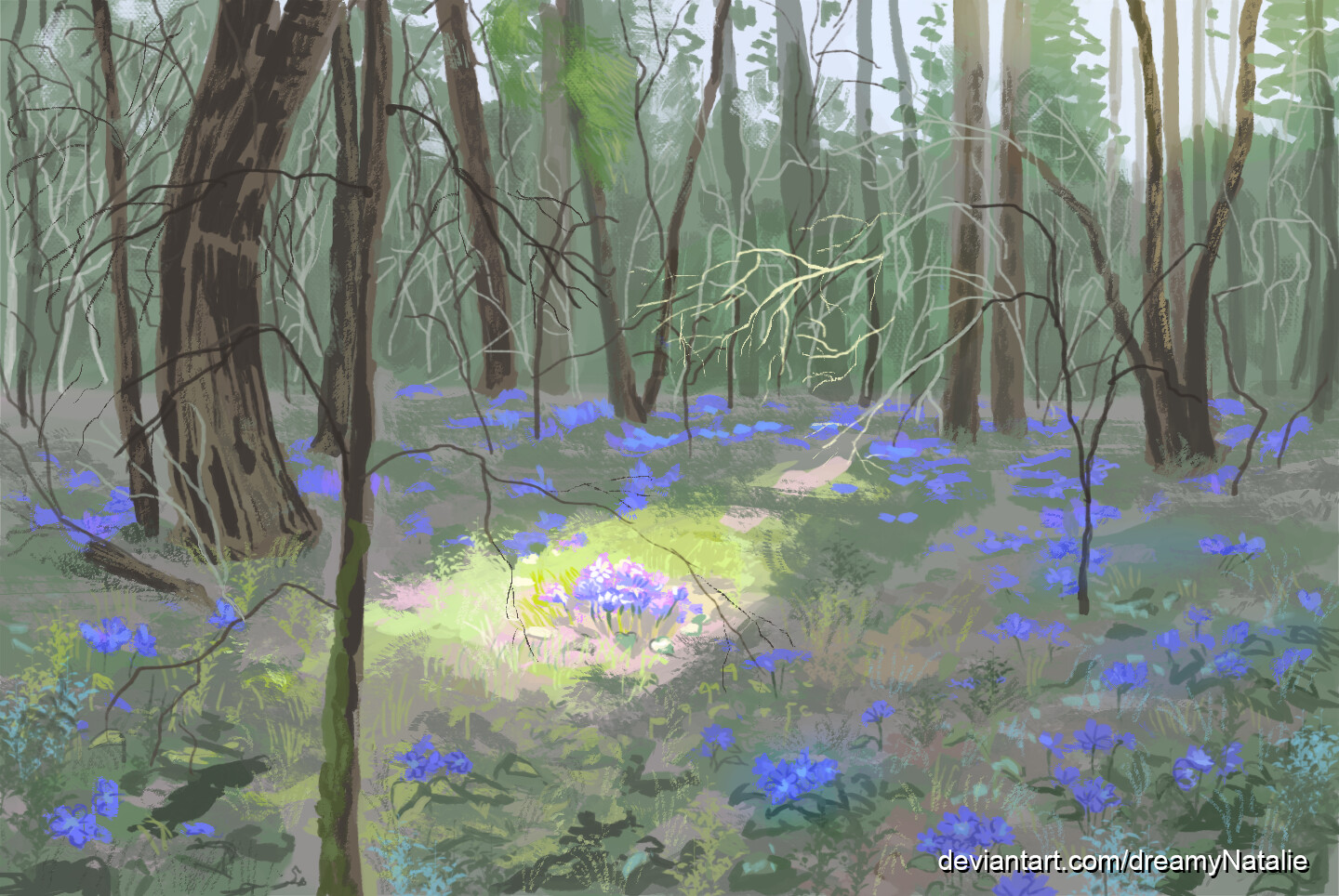 ArtStation - Early spring flowers