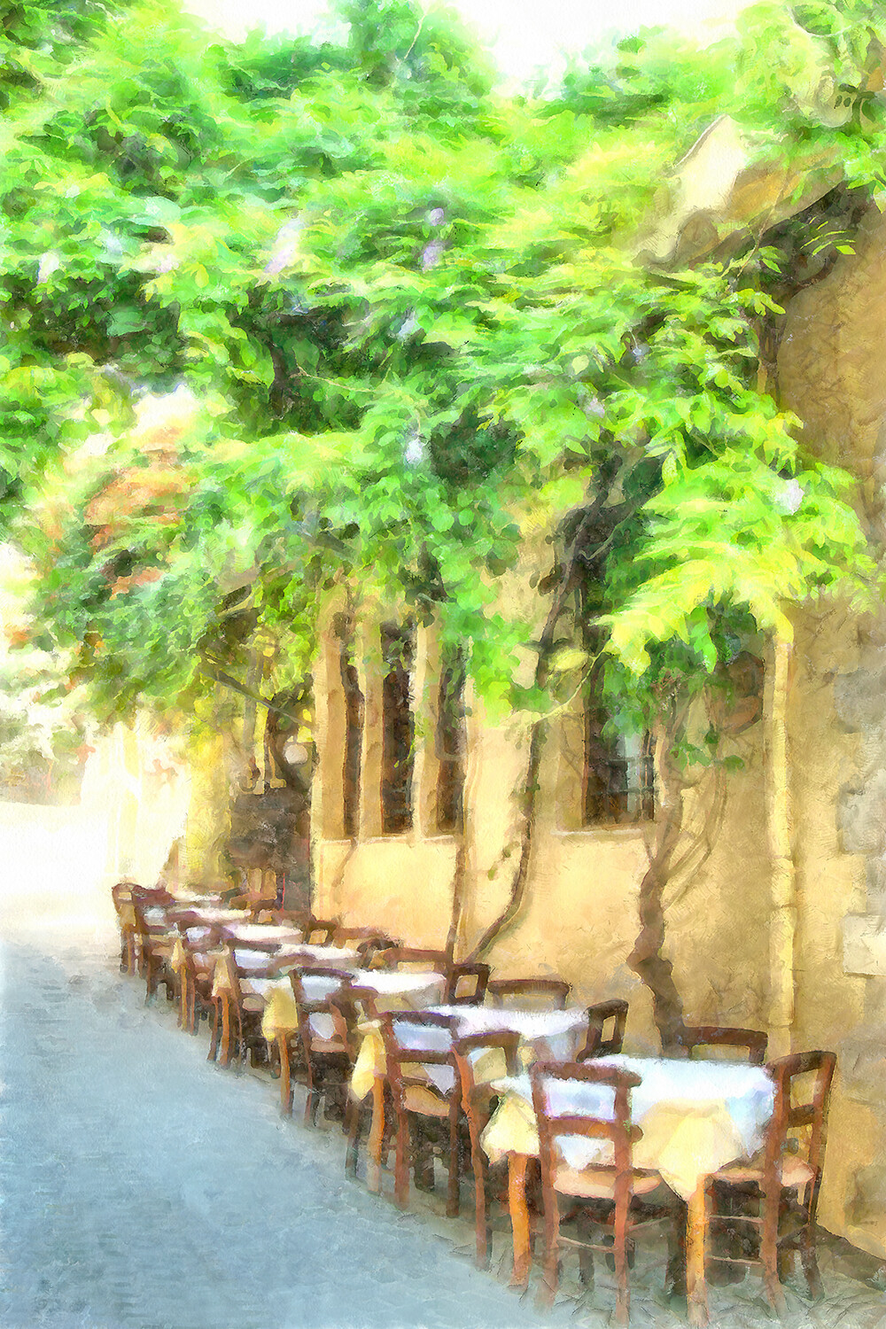 ArtStation - Greek Cafe in the Morning