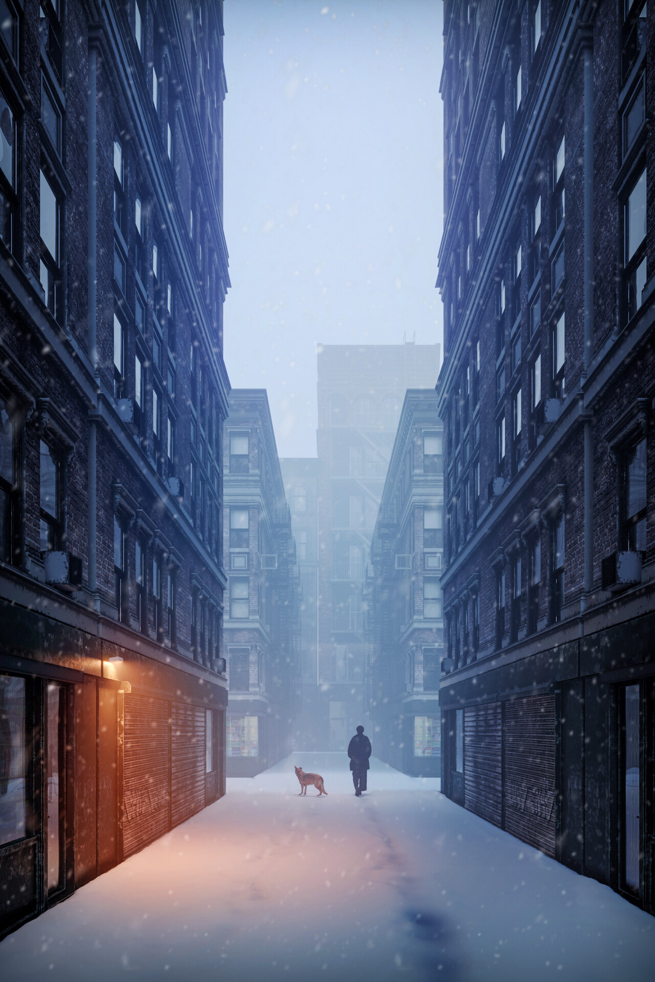 ArtStation - Snow in the city