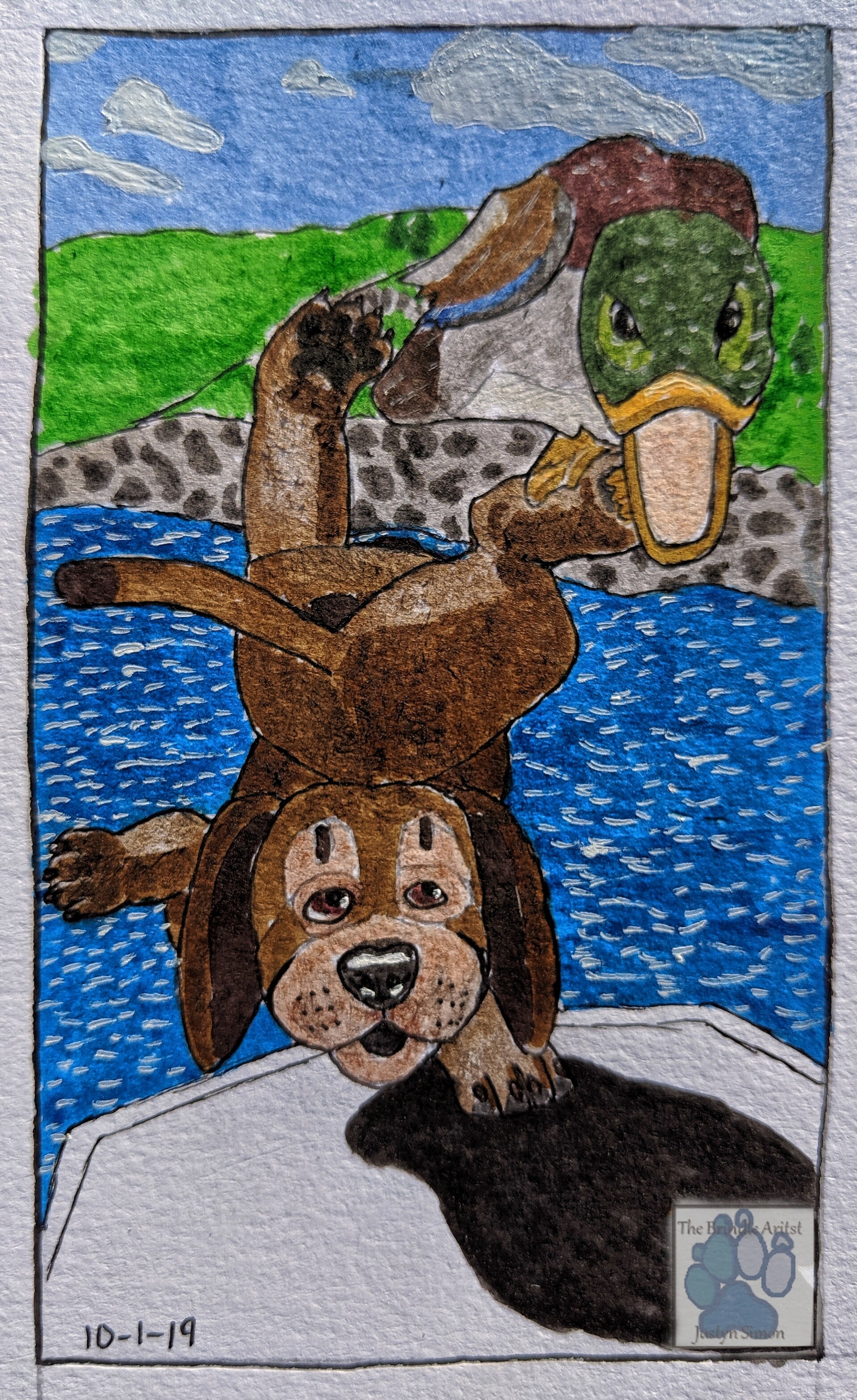 ArtStation - Inktober 2019 day 1: Duck Hunt