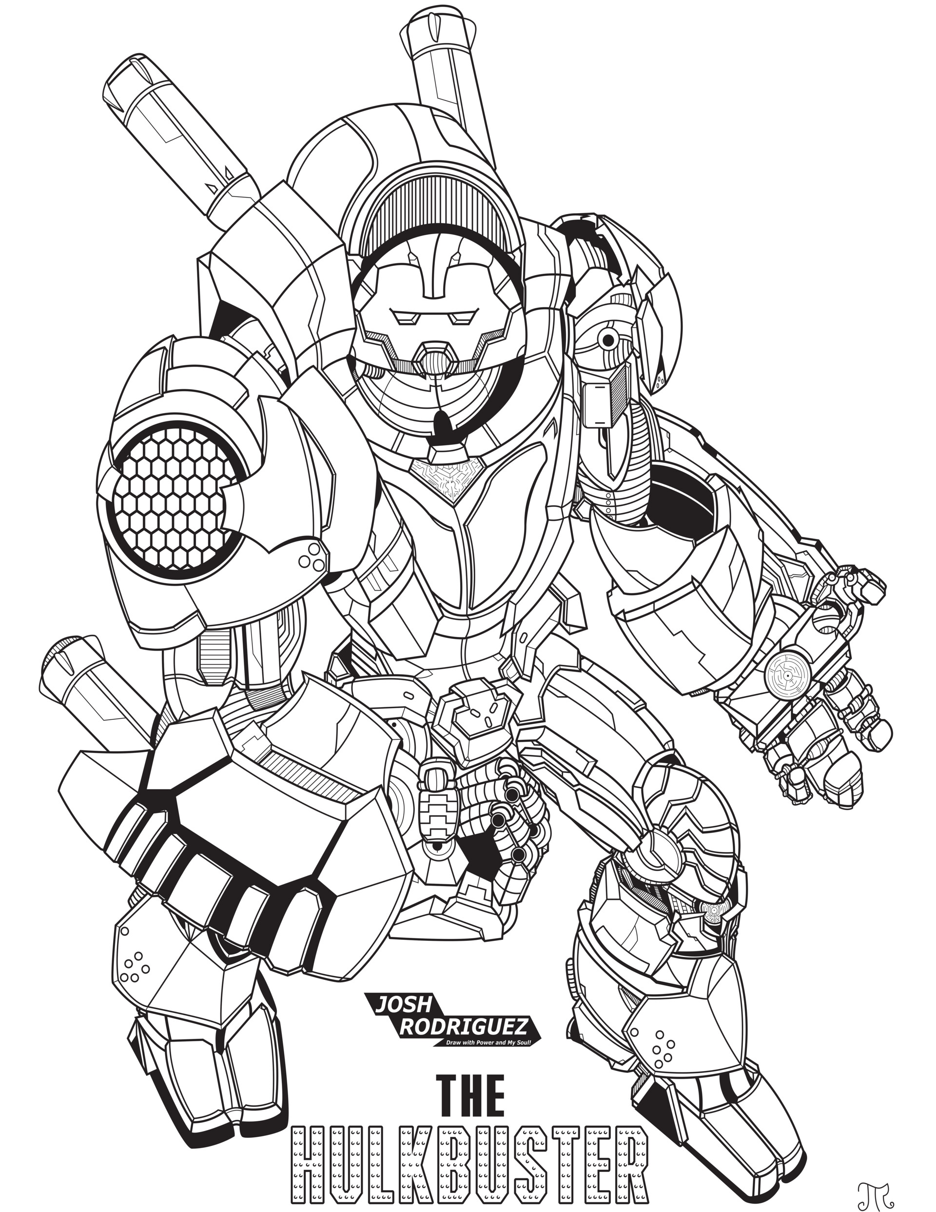 ArtStation - HulkBuster - Digital inked