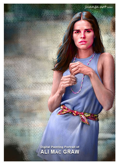 ArtStation - 'Ali Mac Graw' portraiture, 70s actress known for 'LOVE ...