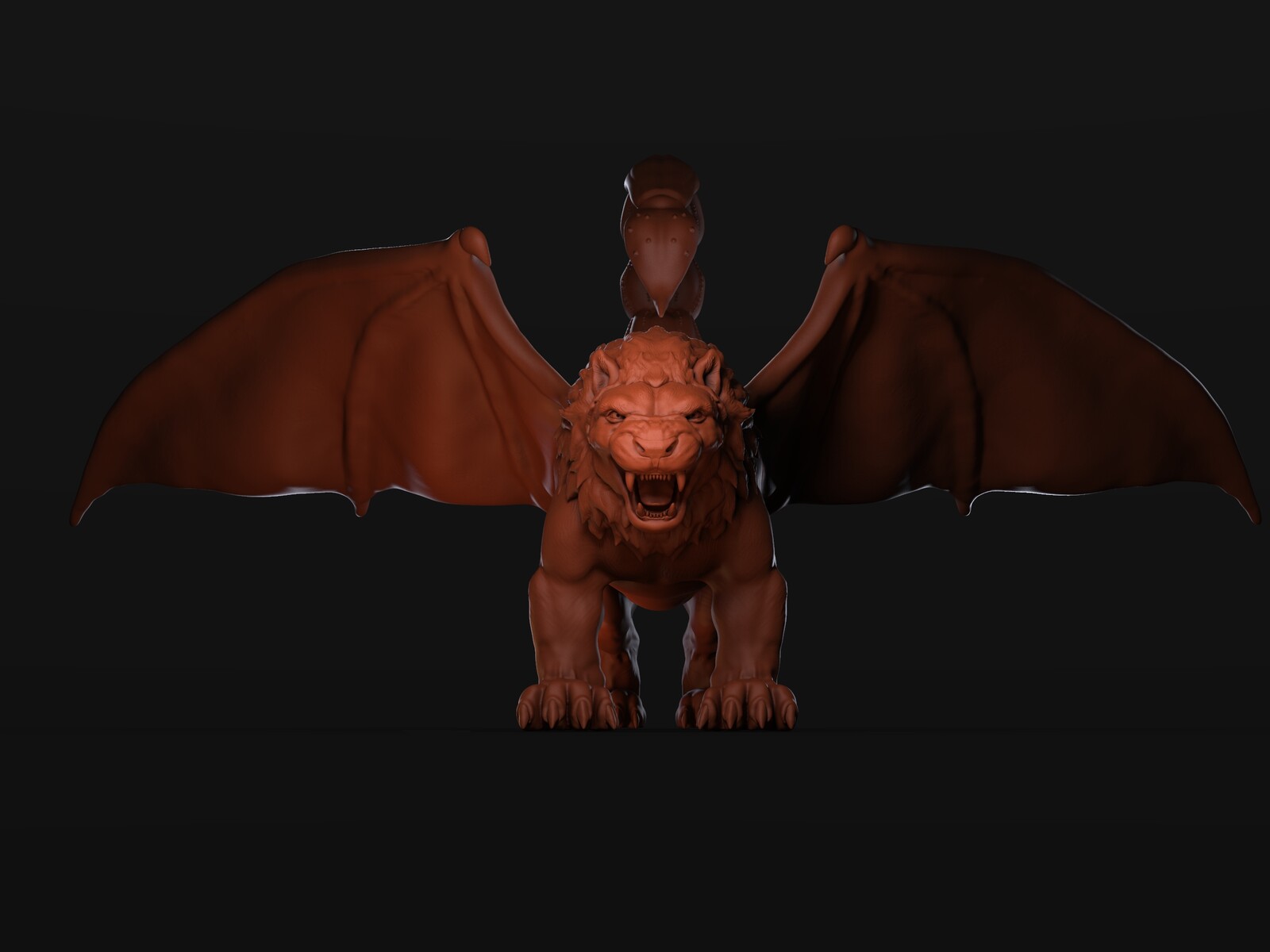 Almaz Yeleuov - Manticore - Creature from Ancient Greece Mythology