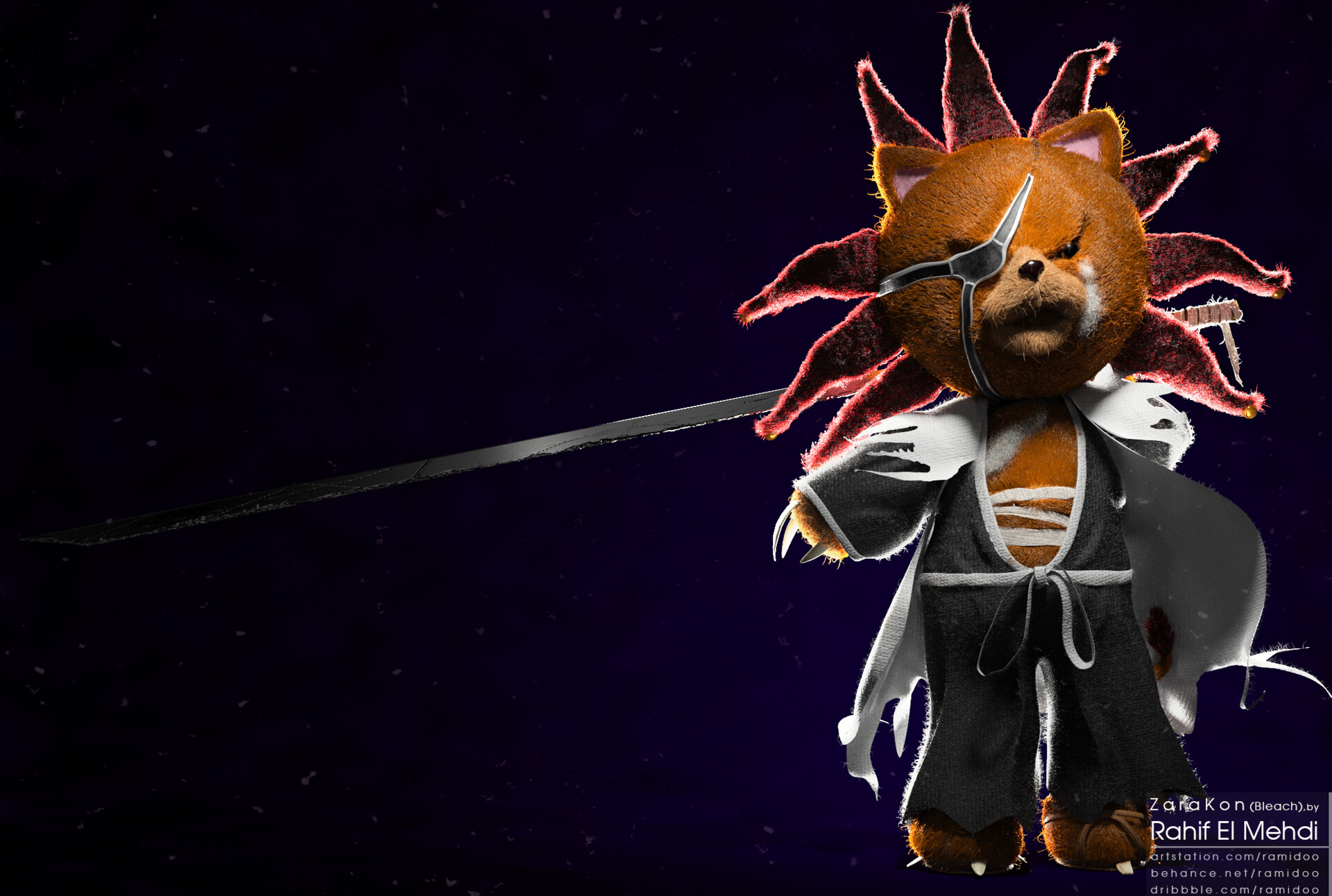 Mehdi Rahif - KonZaraki (BLEACH fan art, original concept by Zeryo9)