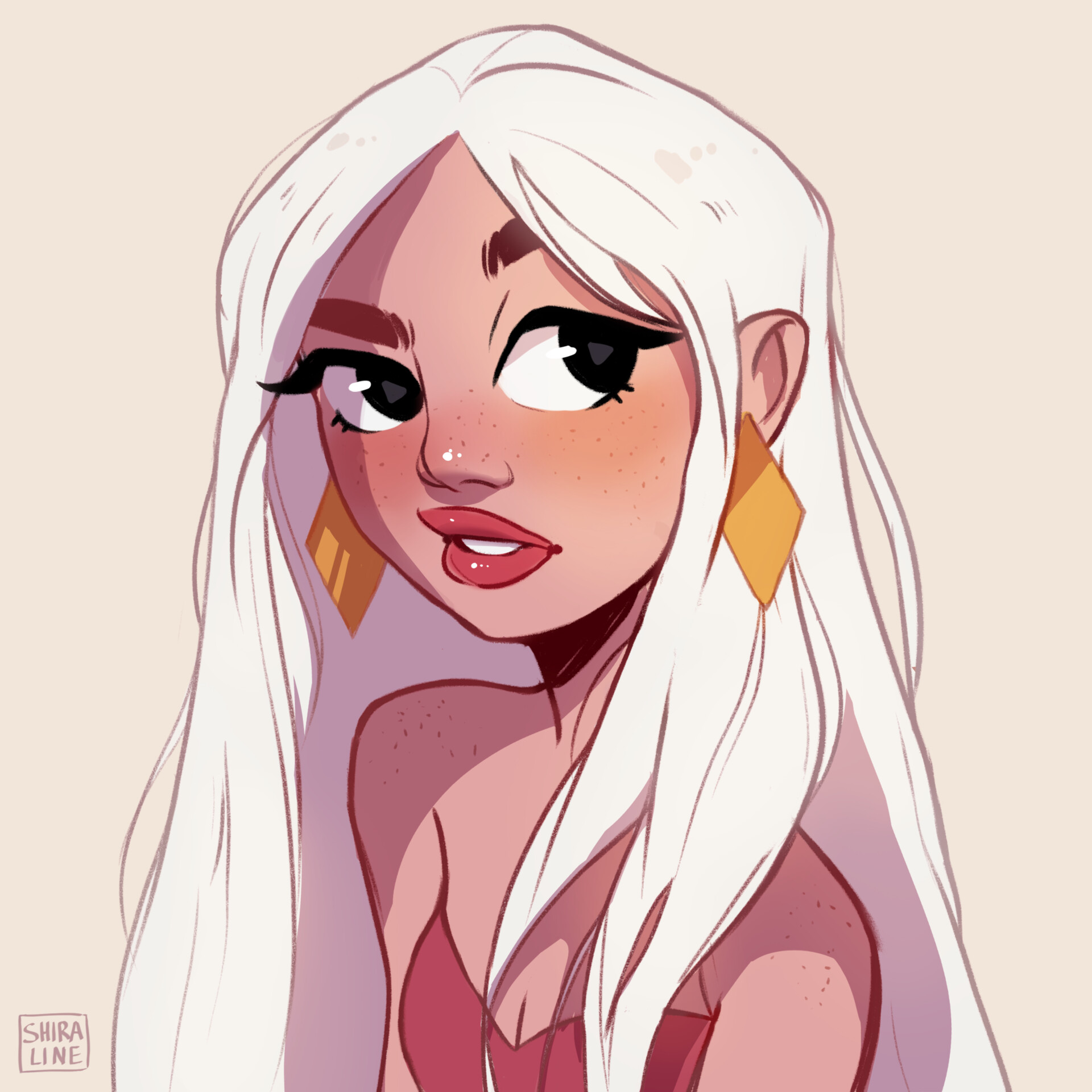 ArtStation - Pale-Haired Lady