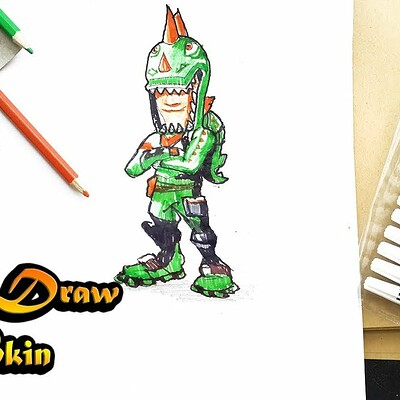 how to draw fortnite rex