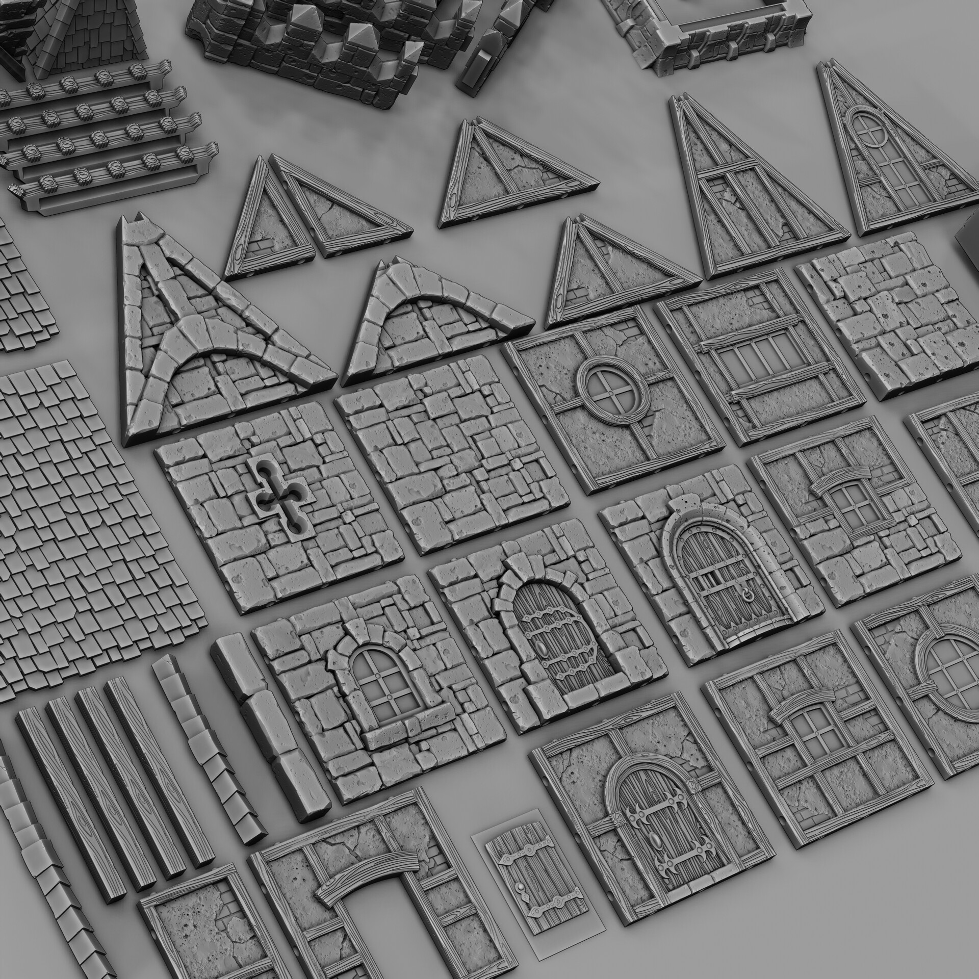 ArtStation - Modular medieval sculpts