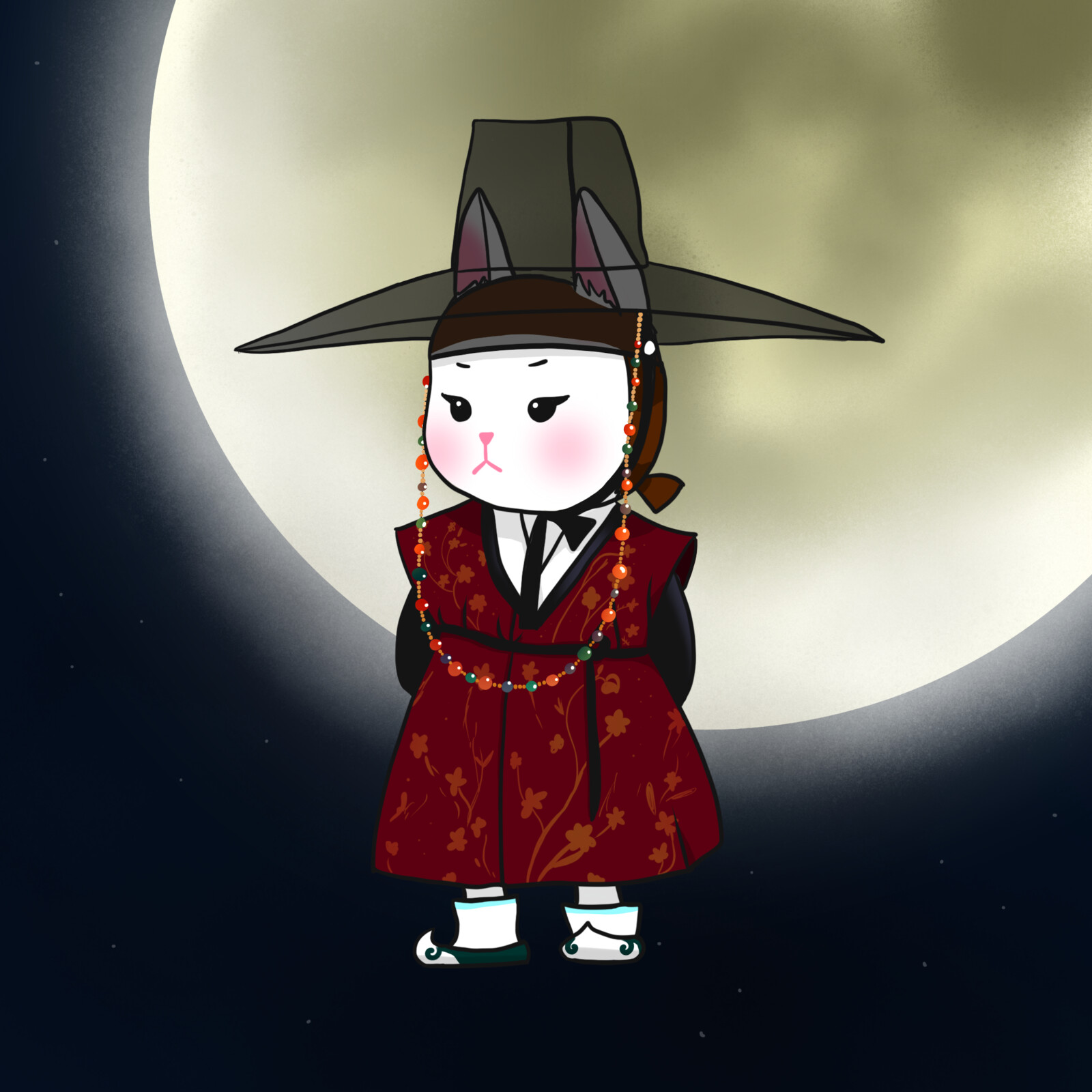 Michelle Lee - a cat scholar walking through the night