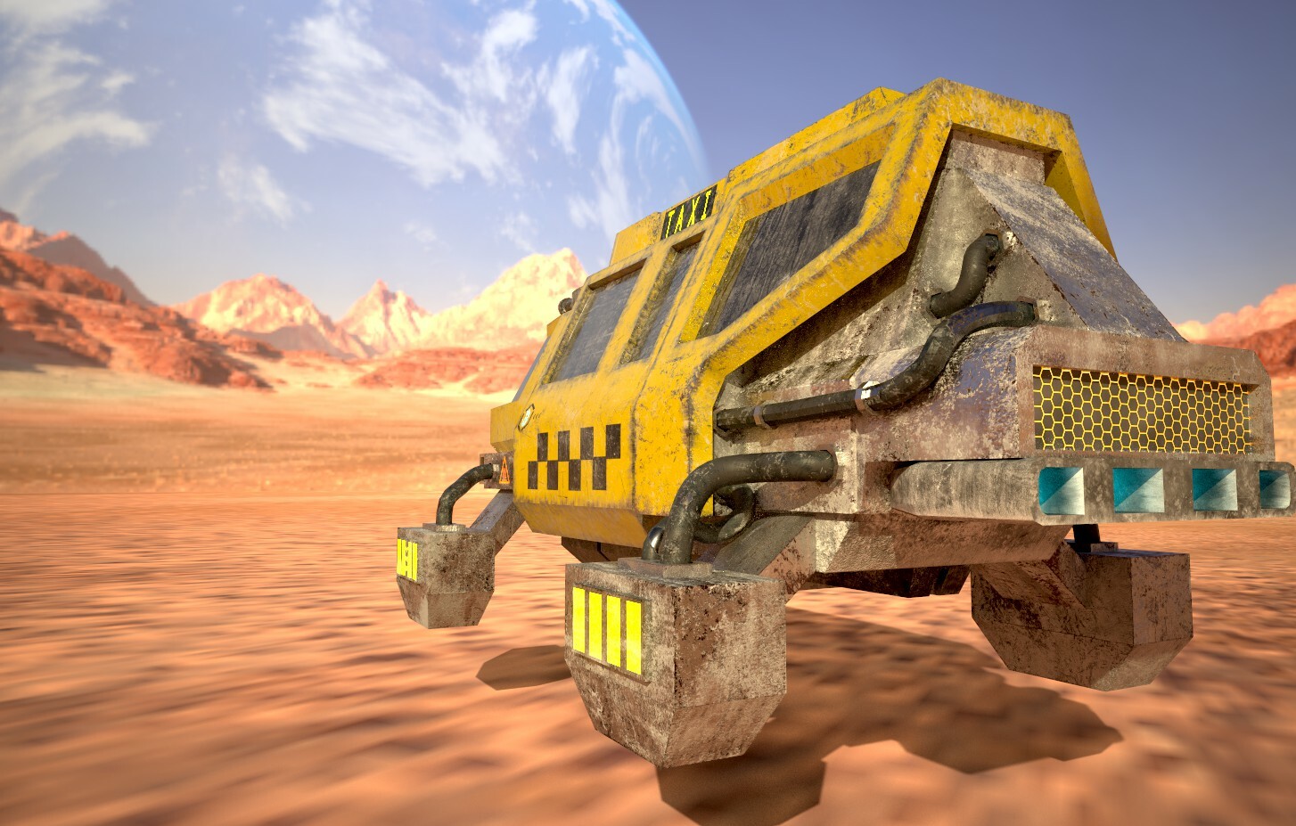 ArtStation - Scifi Hover Taxi