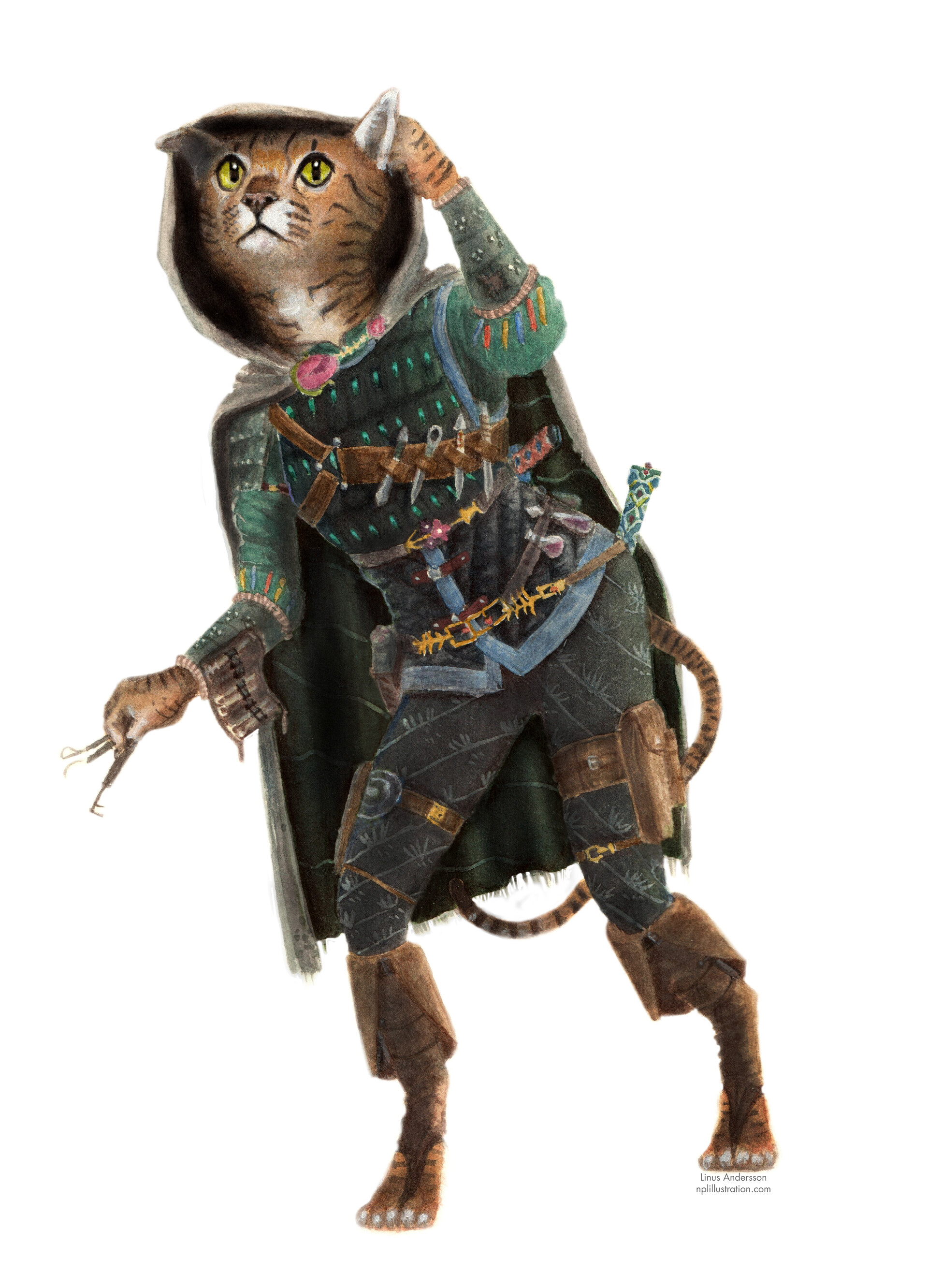 ArtStation - Tabaxi Rogue - Little flower