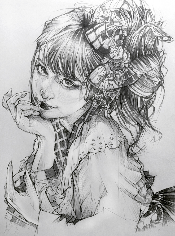 ArtStation - pencil drawing portrait Toh-Yasu藤保 #048