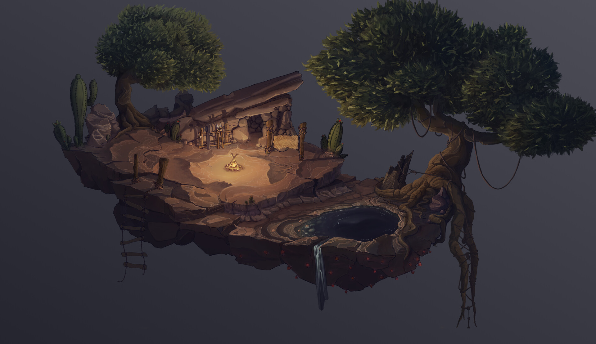 ArtStation - Level Design - Floating Island
