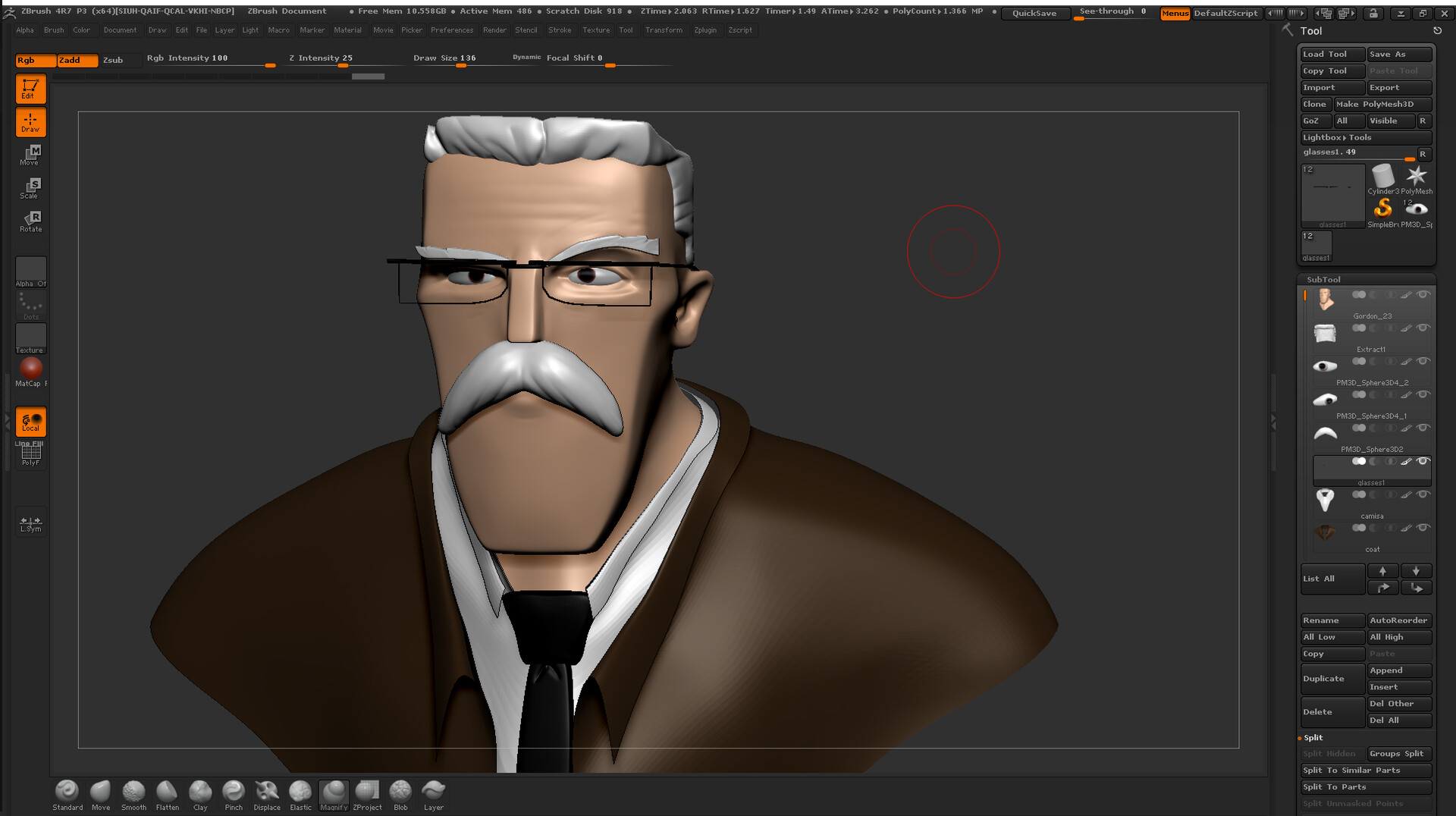 ArtStation - Commissioner Gordon, Cartoon ZBrush