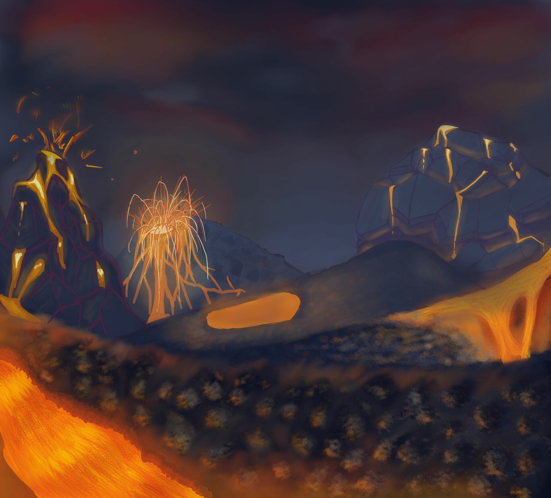 ArtStation - Lava environment