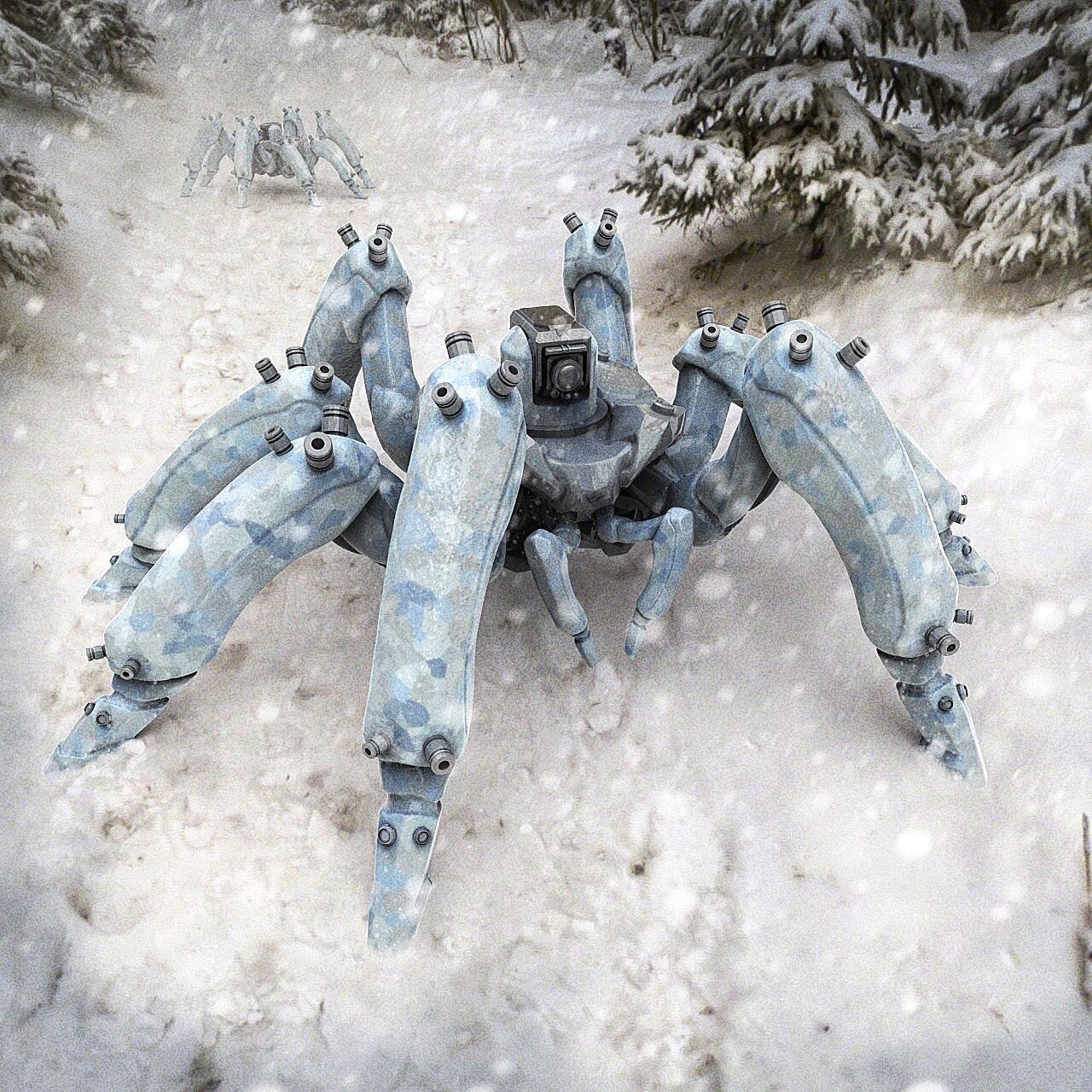 ArtStation - Snow Spider Drone