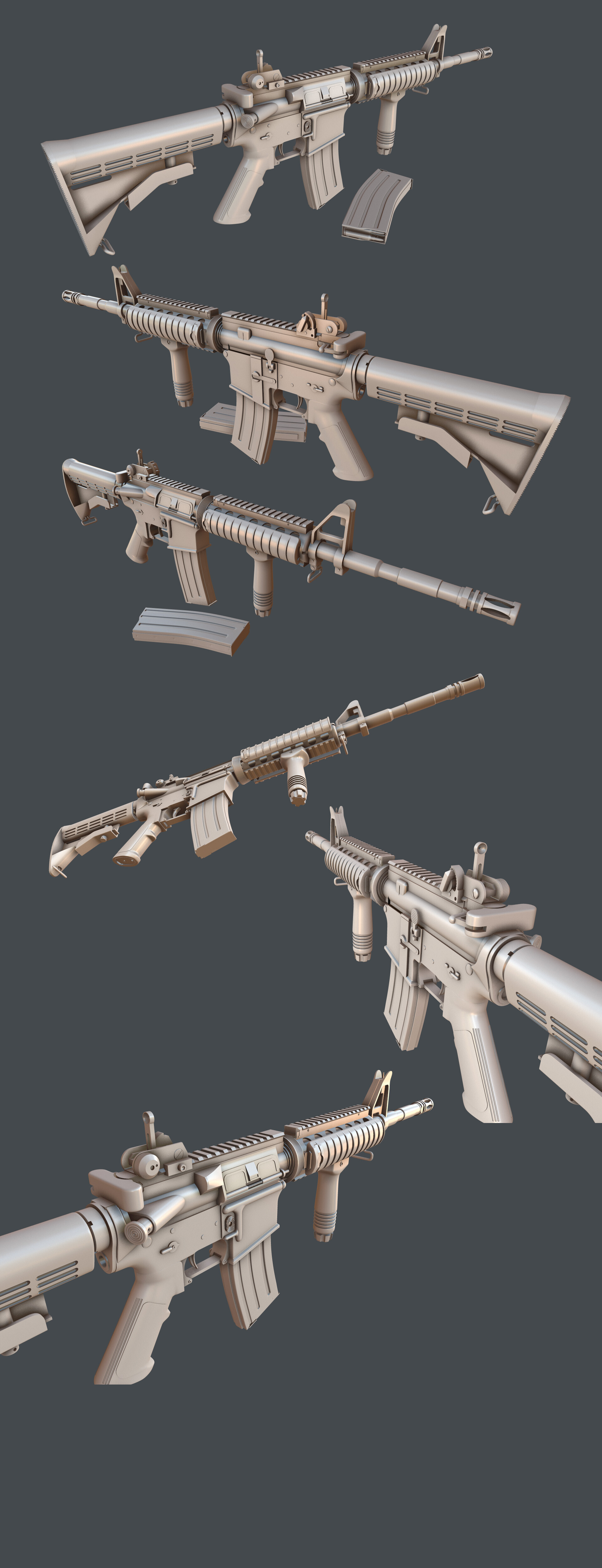 ArtStation - M4A1 game model
