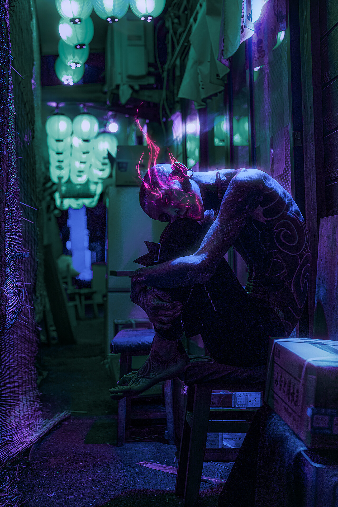 ArtStation - Neon Oni