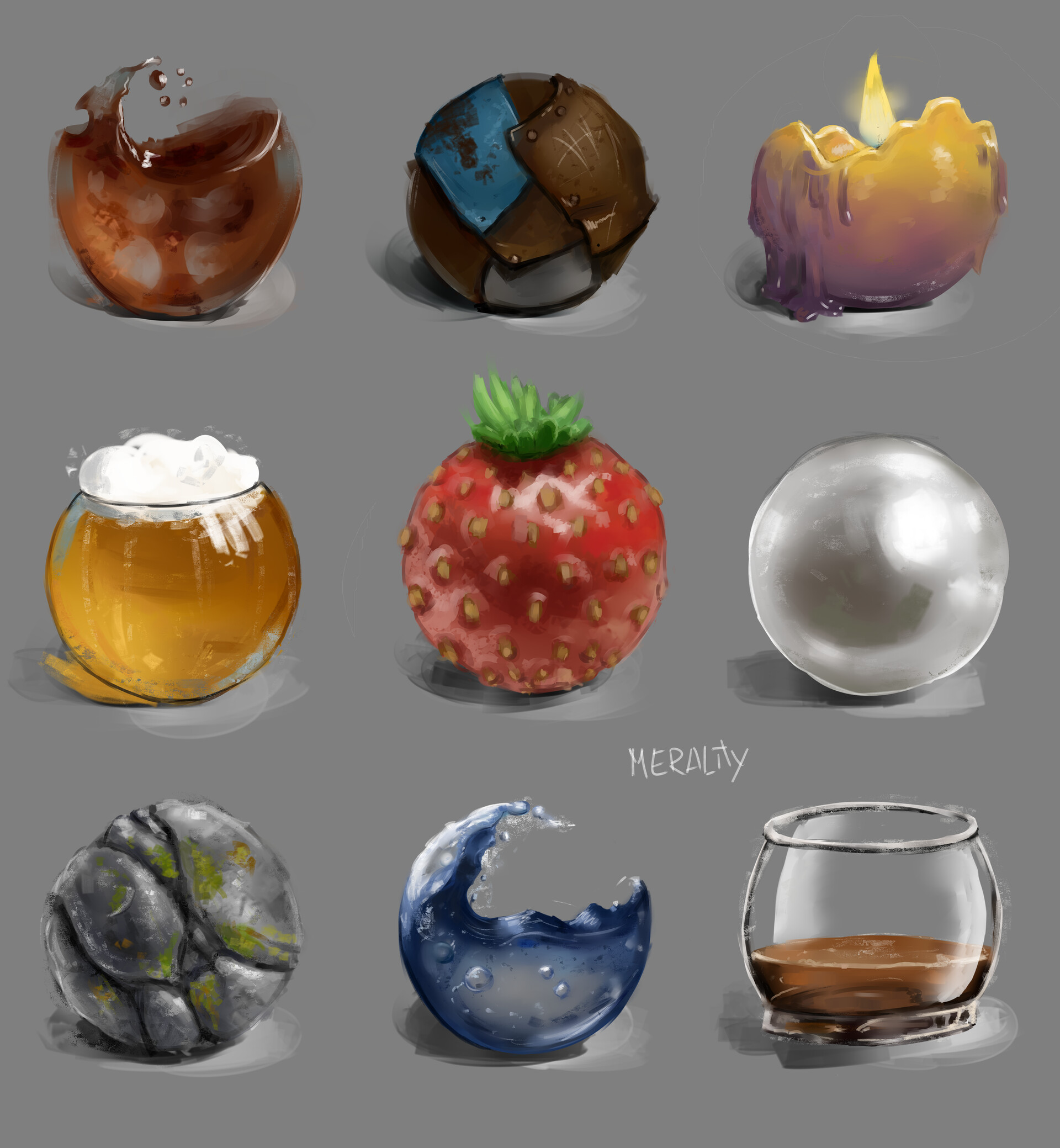ArtStation - concept art texture materials study
